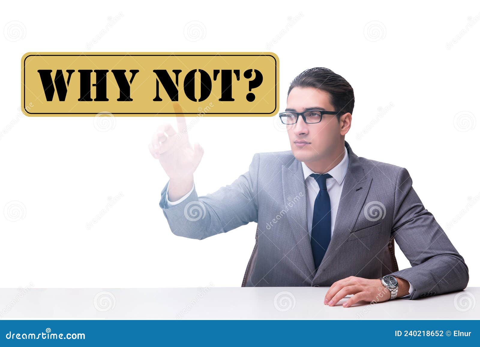 Businessman Asking the Question Why Not Stock Photo - Image of business ...