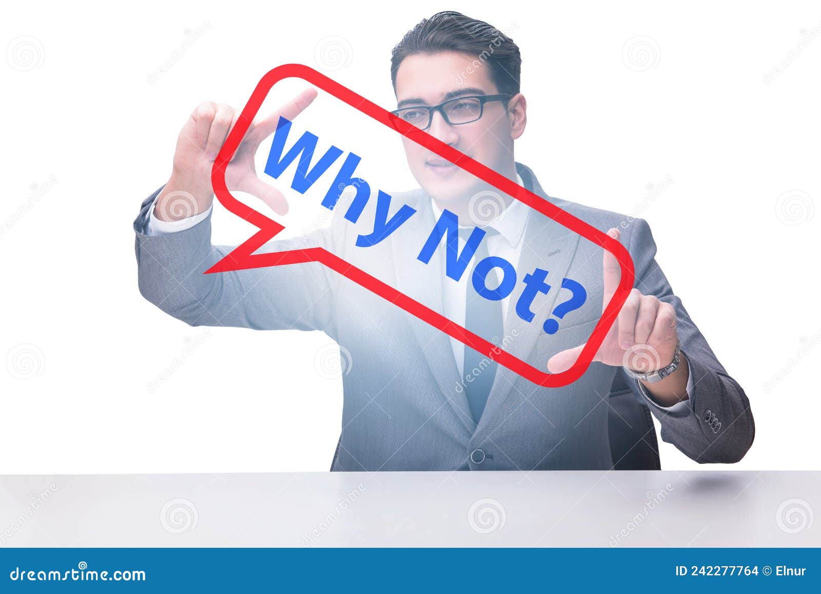 Businessman Asking the Question Why Not Stock Photo - Image of solution ...