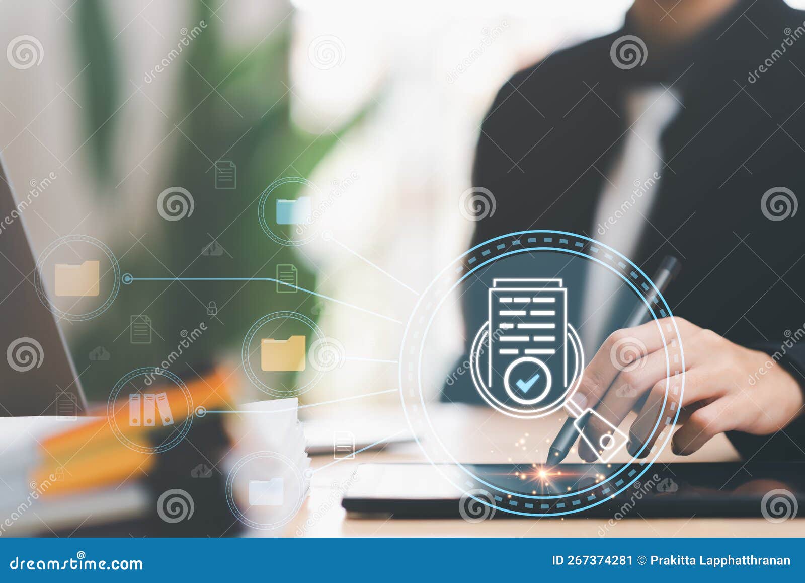 Businessman Audit Documents, Quality Assessment Management with a ...