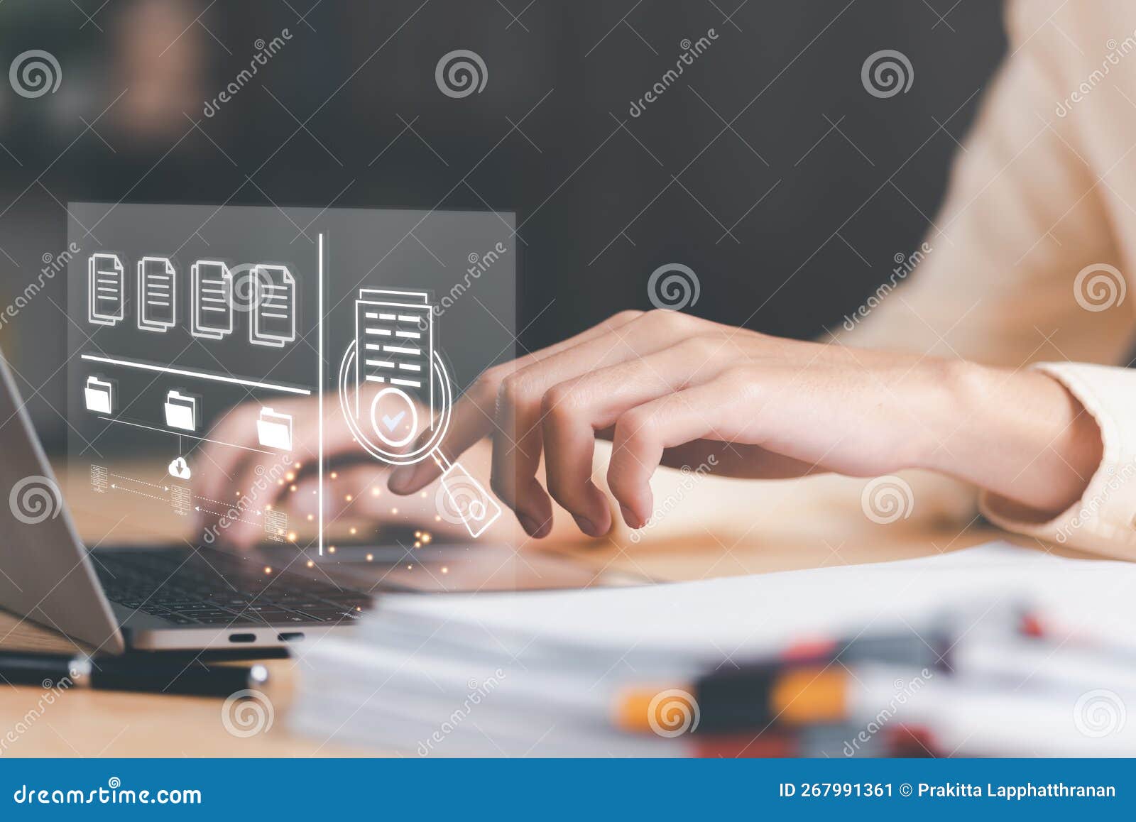 Businessman Audit Documents, Quality Assessment Management with a ...