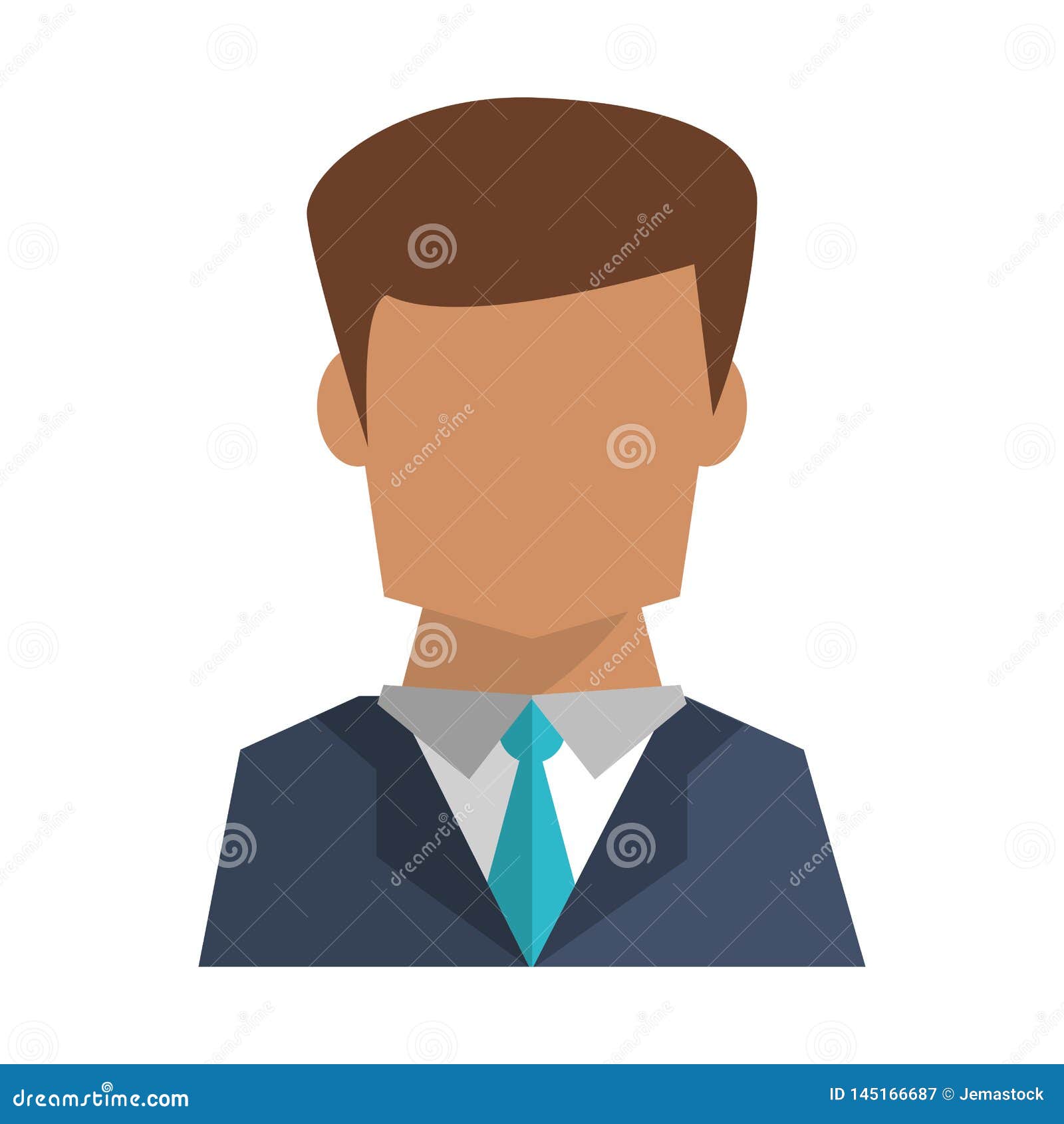 Businessman Avatar Faceless Profile Stock Vector - Illustration of ...