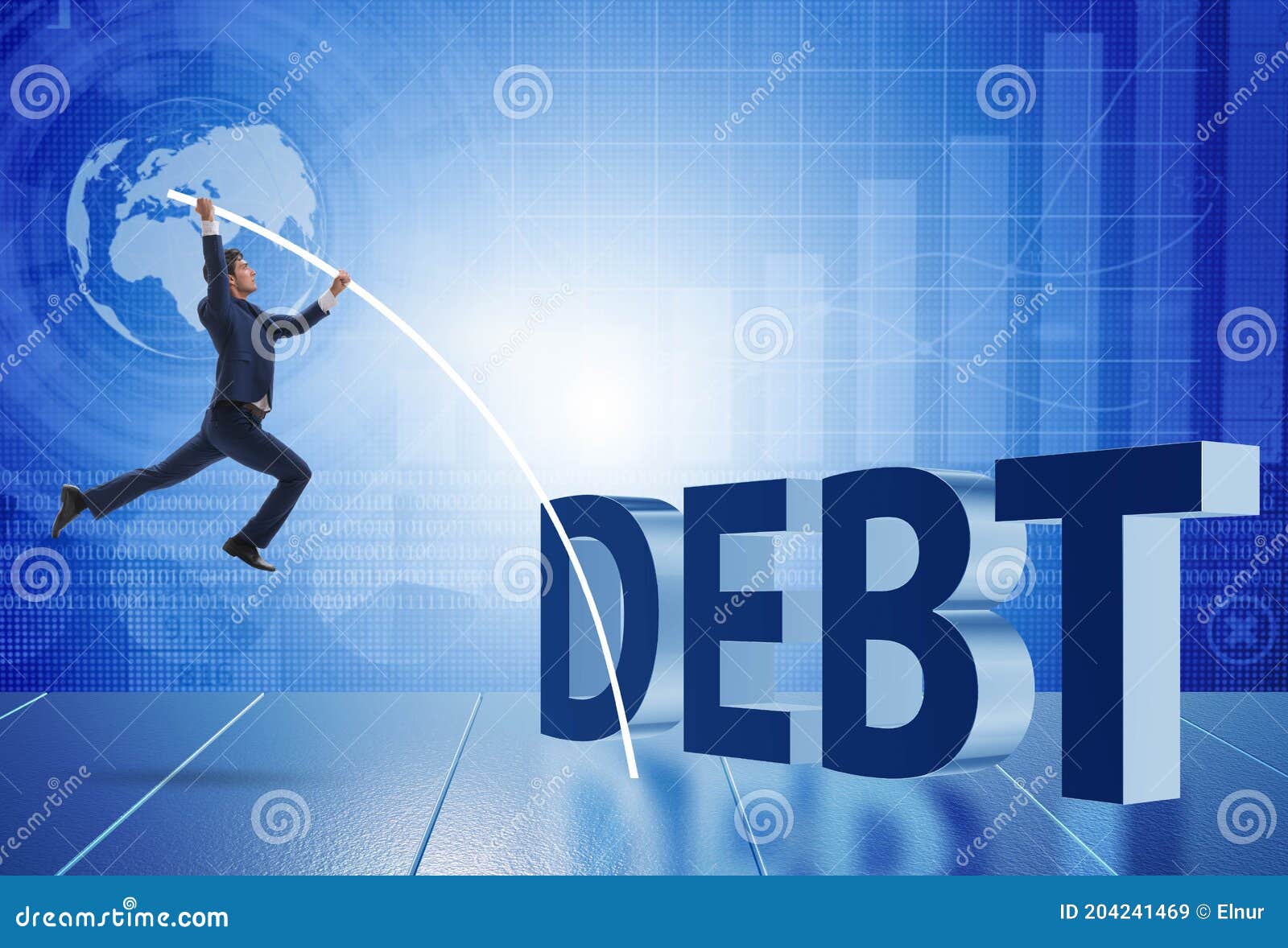 Businessman Avoiding Debt Burden in Business Concept Stock Image ... Businessman Avoiding Debt Burden in Business Concept Stock Image ...