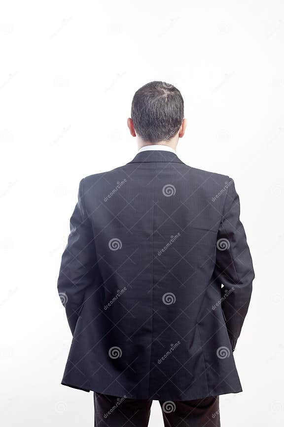 Businessman from the back stock photo. Image of rear - 23732522