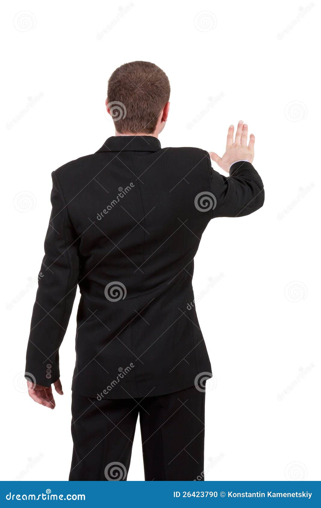 Businessman. Back view. stock photo. Image of rearview - 26423790
