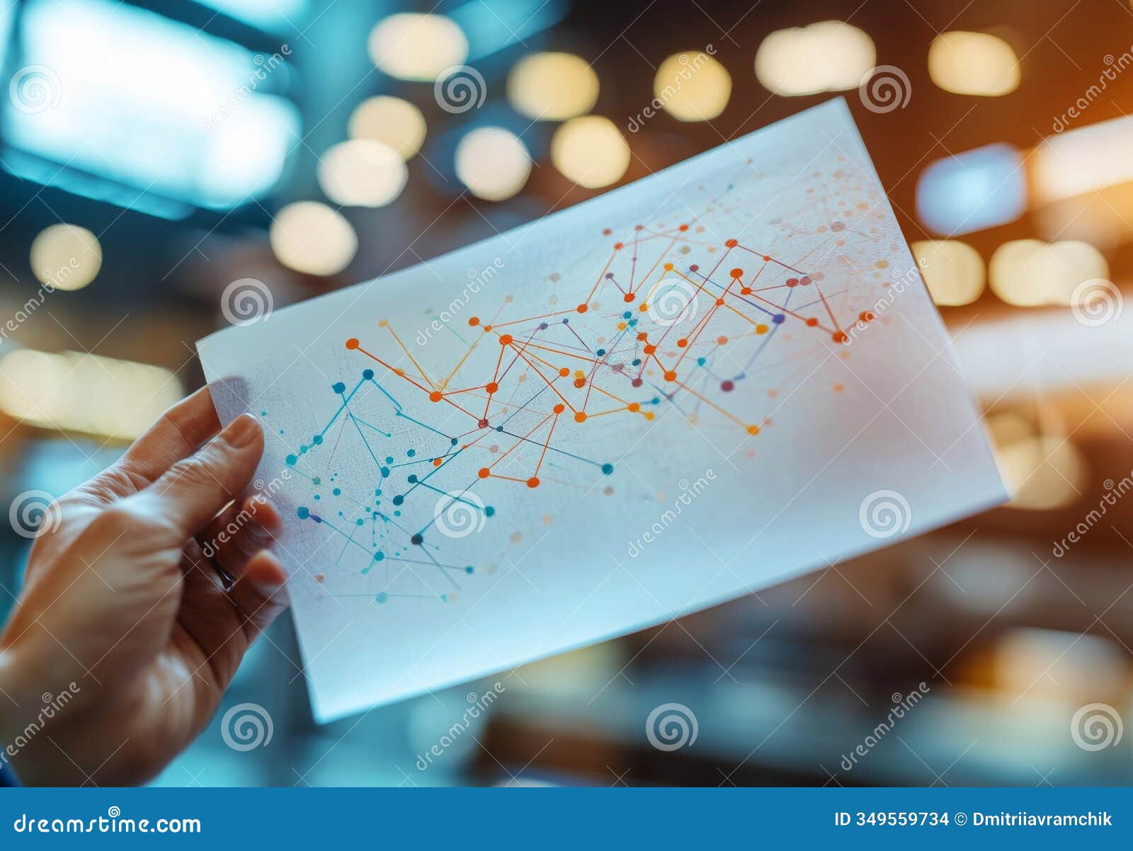 With a Businessman in the Background, a Flowchart Shows How Business ...