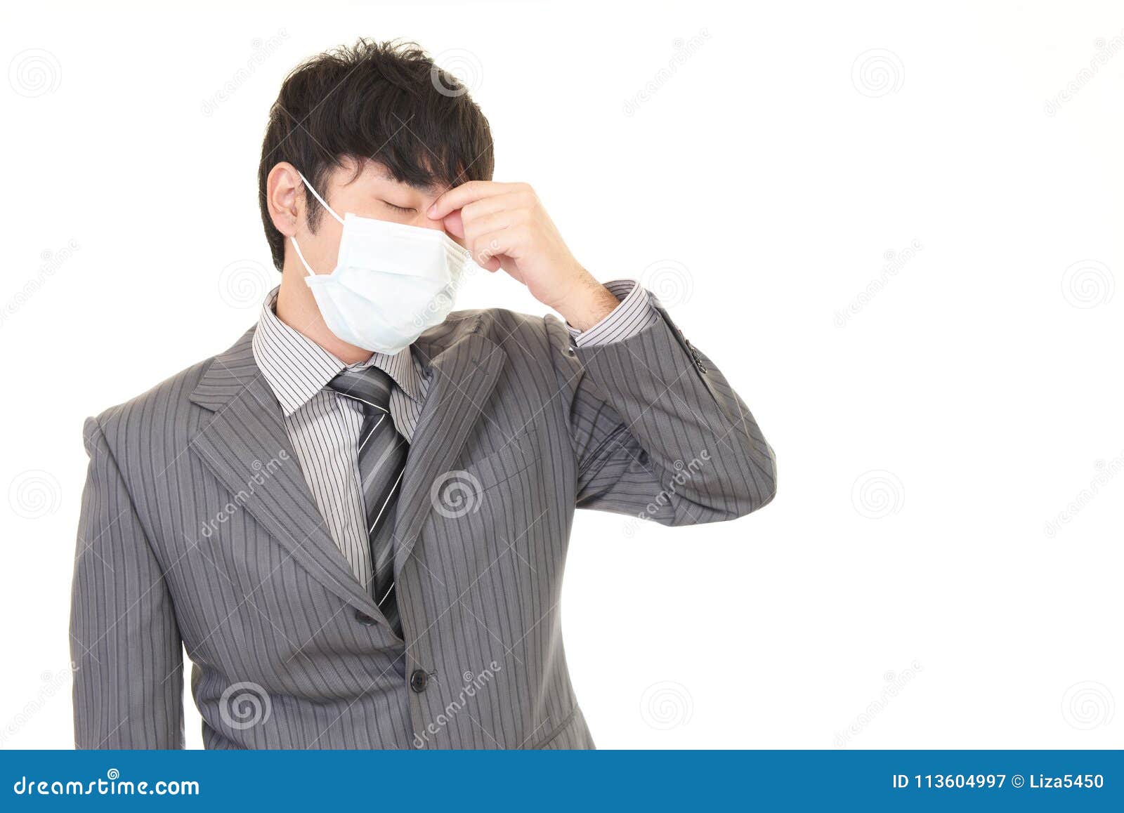 Businessman with a Bad Cold Stock Image - Image of japan, company ...