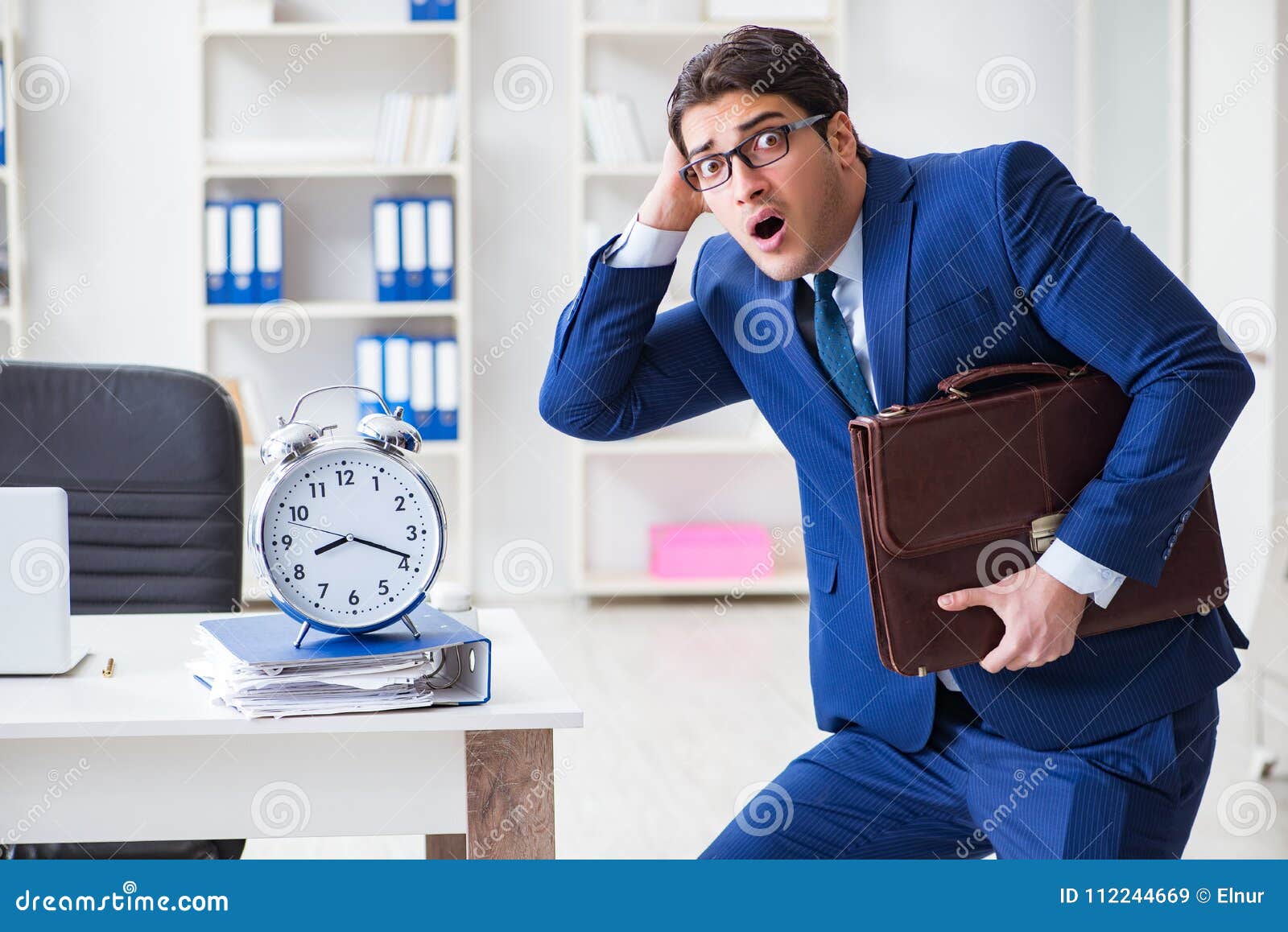 The Businessman in Bad Time Management Concept Stock Image - Image of ...