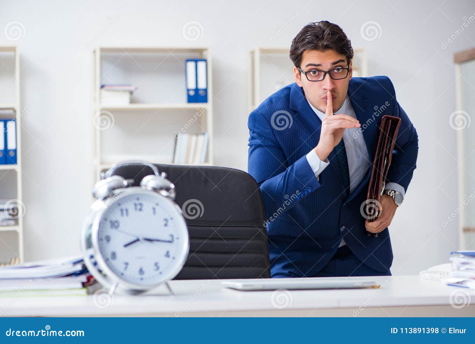 The Businessman in Bad Time Management Concept Stock Photo - Image of ...