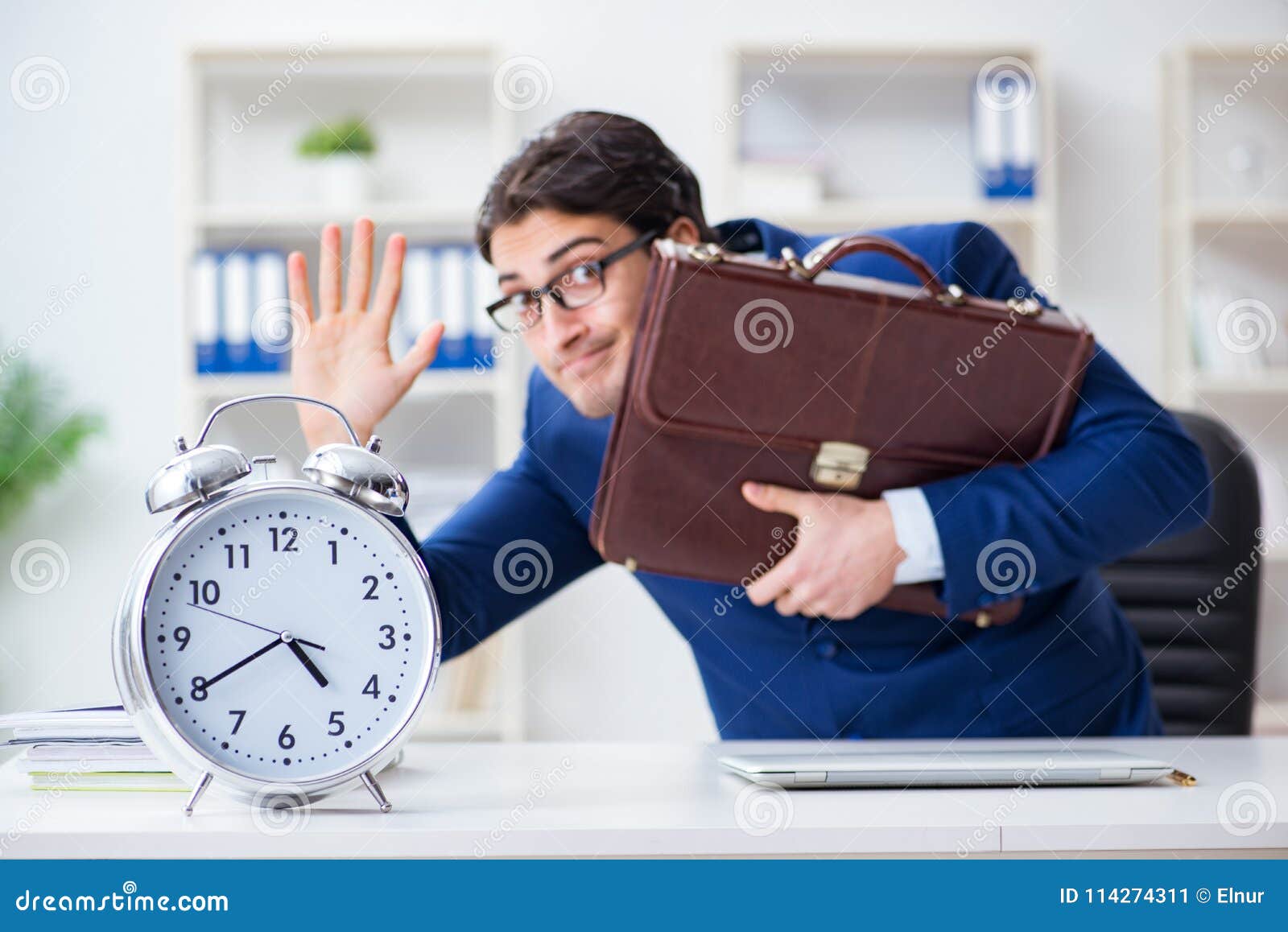 The Businessman in Bad Time Management Concept Stock Image - Image of ...