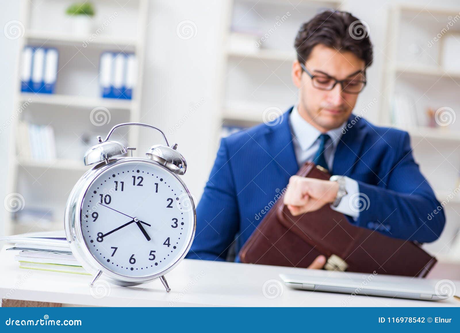 The Businessman in Bad Time Management Concept Stock Photo - Image of ...