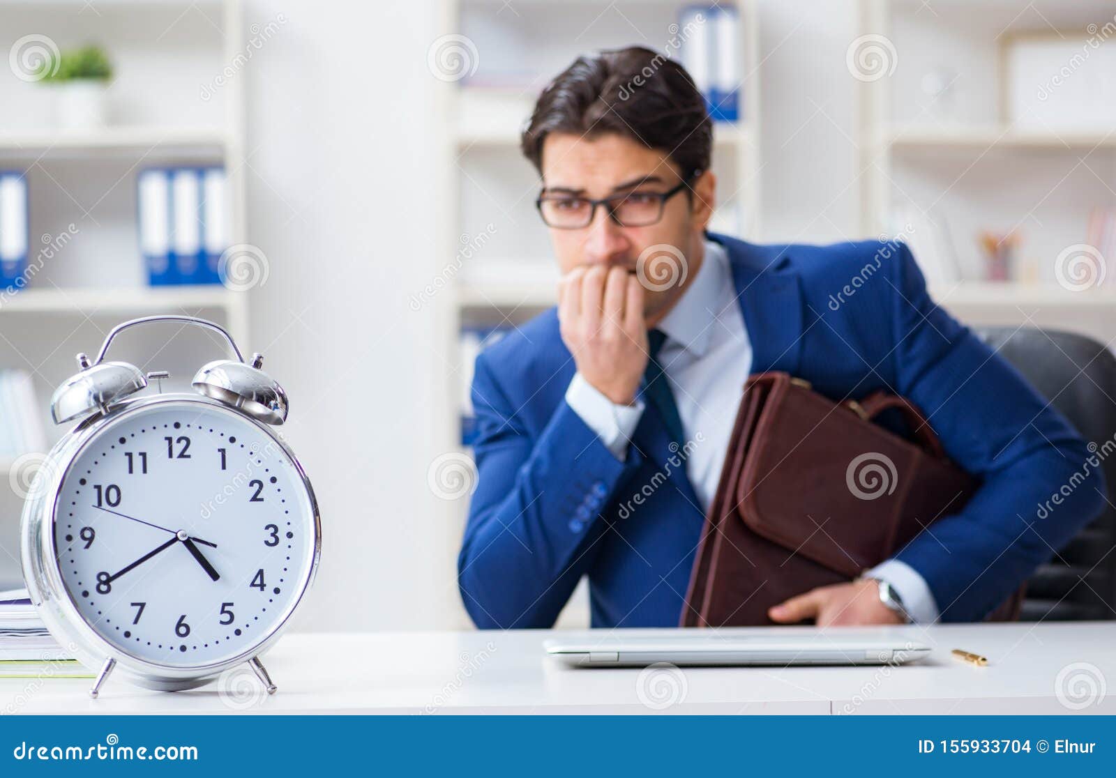 Businessman in Bad Time Management Concept Stock Photo - Image of ...