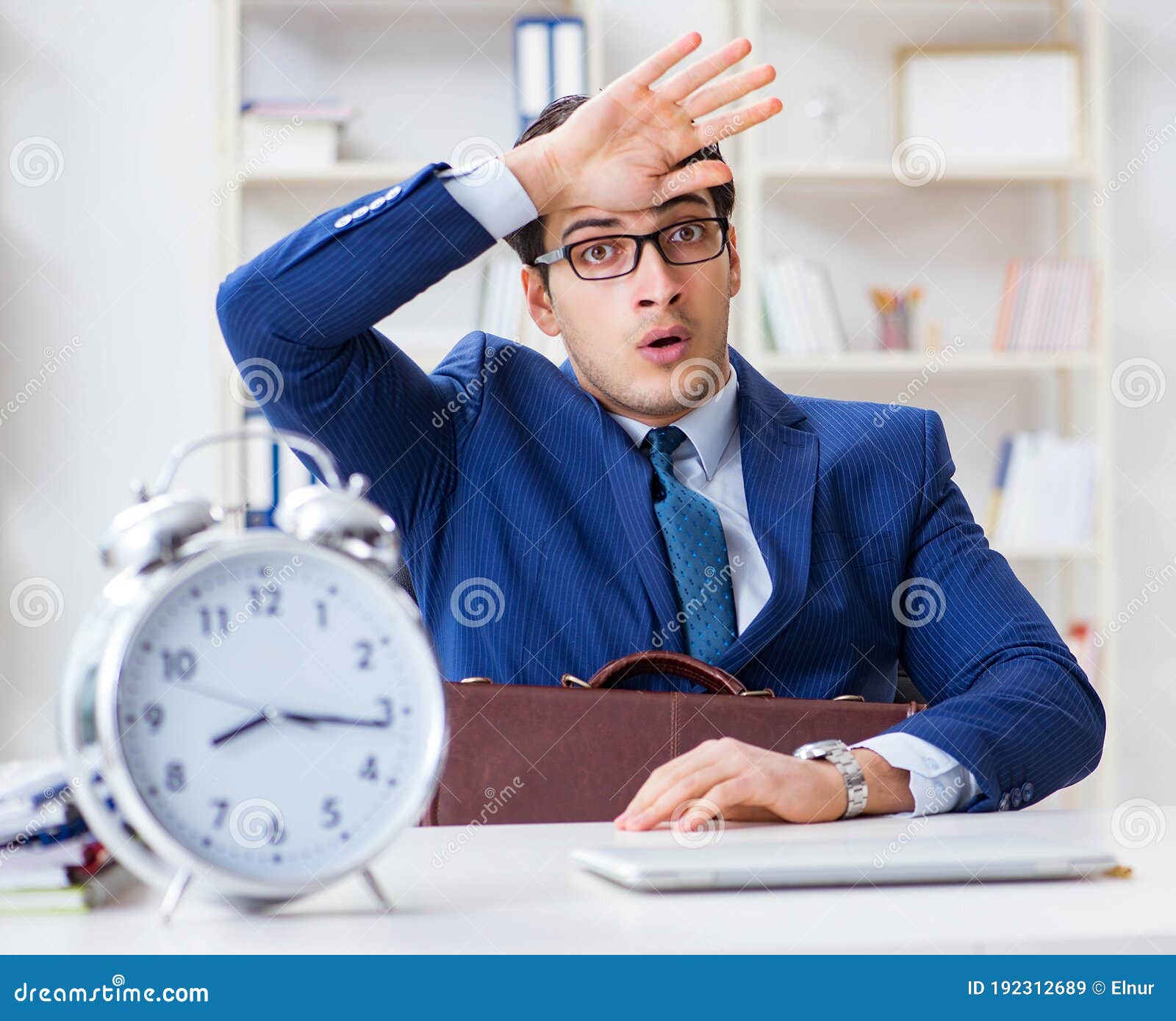 Businessman in Bad Time Management Concept Stock Image - Image of ...
