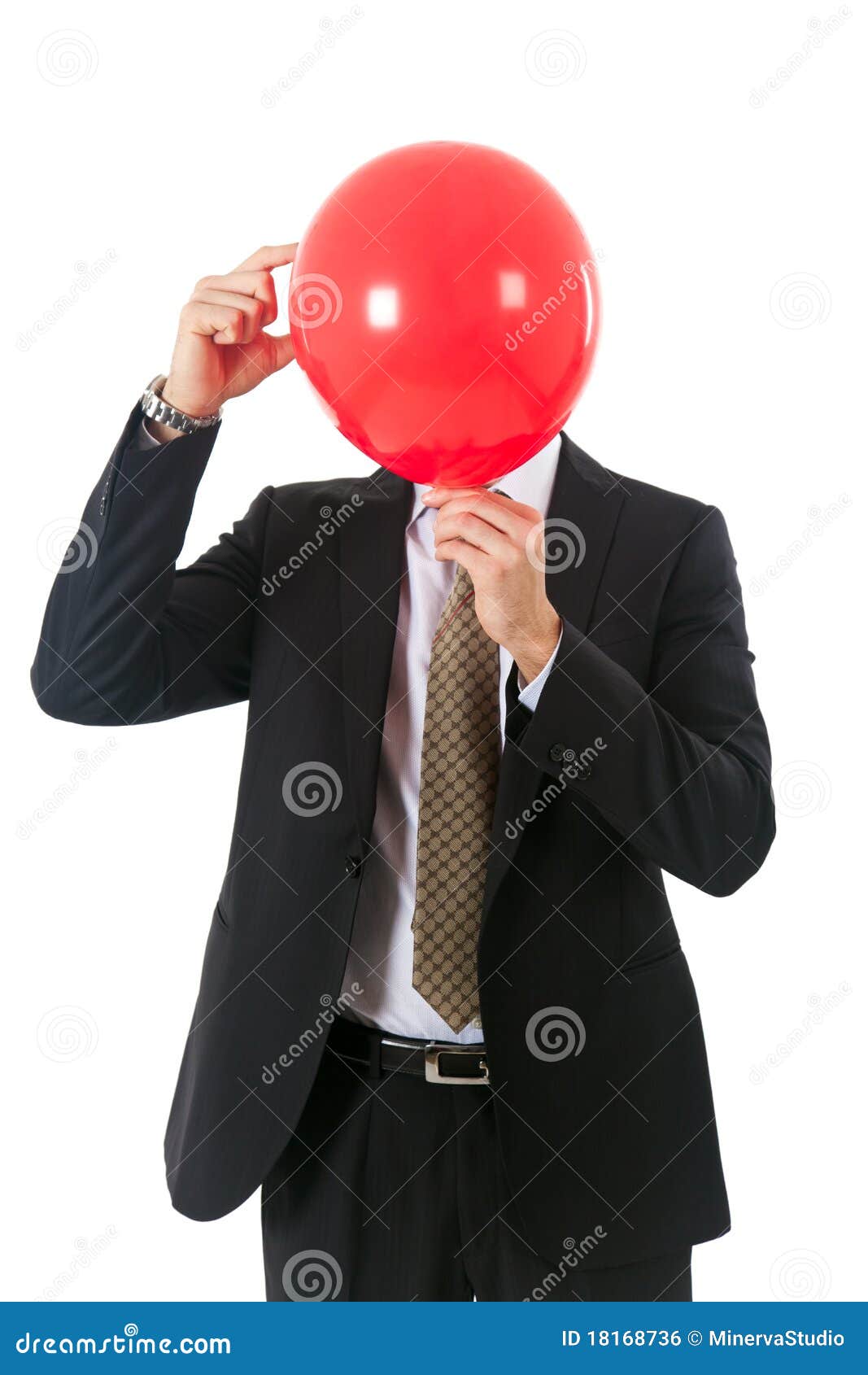 Businessman balloon head stock photo. Image of fired - 18168736