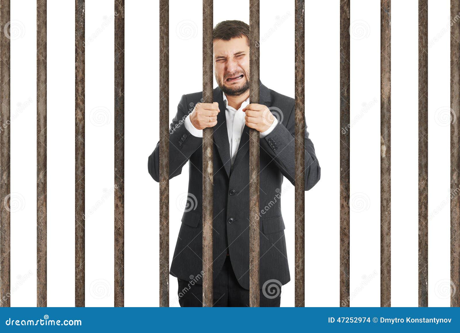 The Businessman In Prison For Monetary Fraud Stock Photography ...