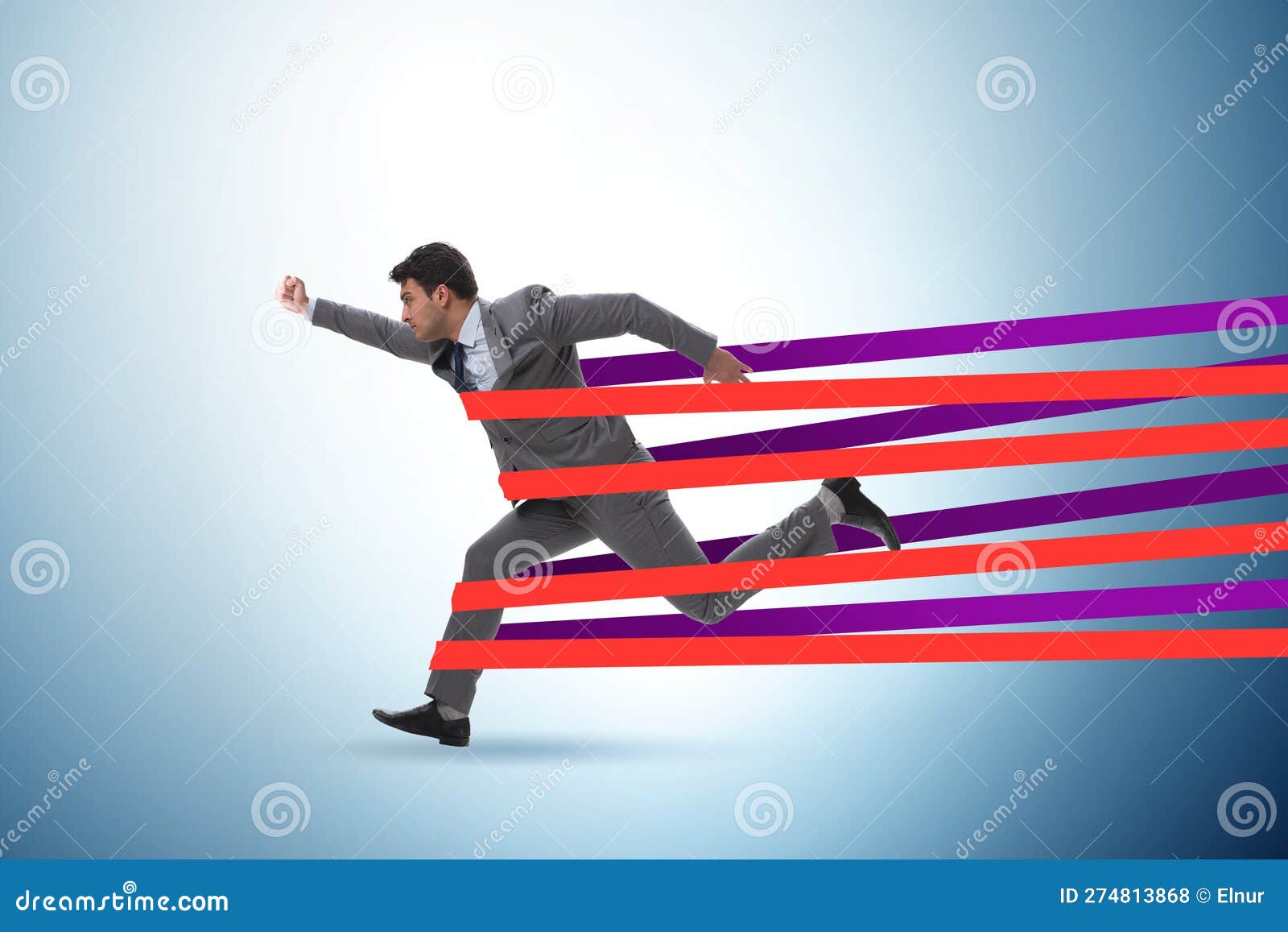 Businessman Being Harnessed and Restricted Stock Photo - Image of ...