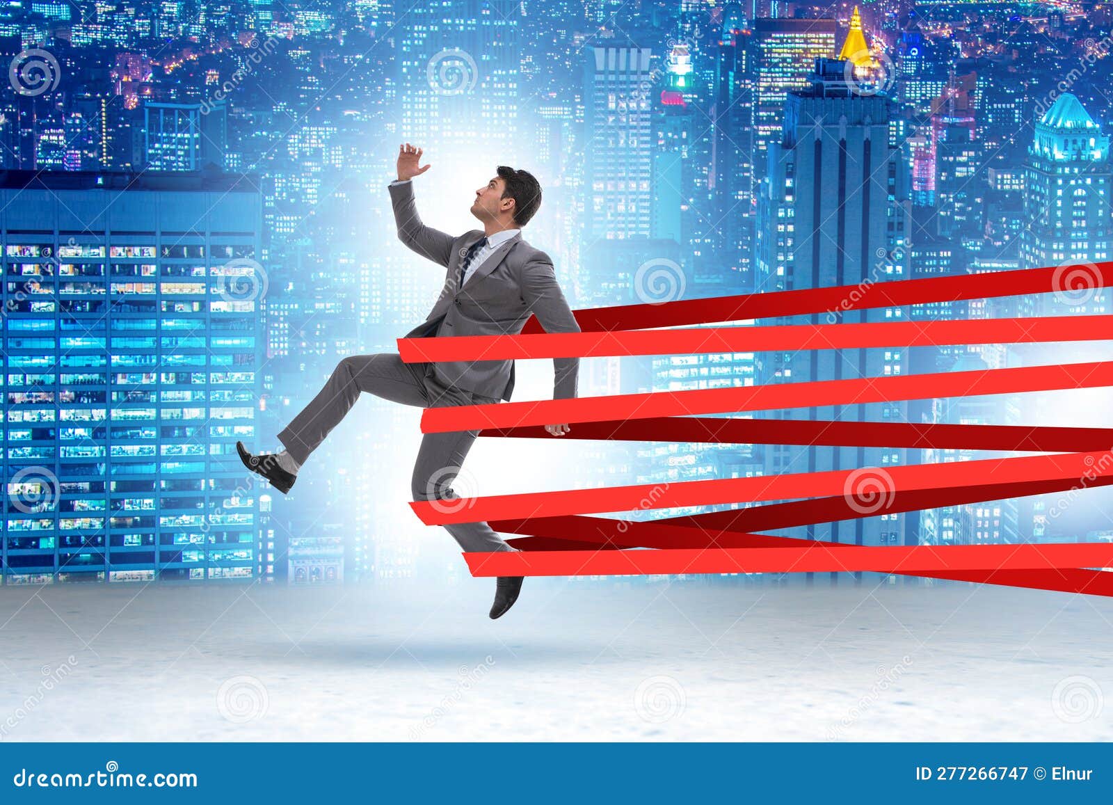 Businessman Being Harnessed and Restricted Stock Image - Image of ...