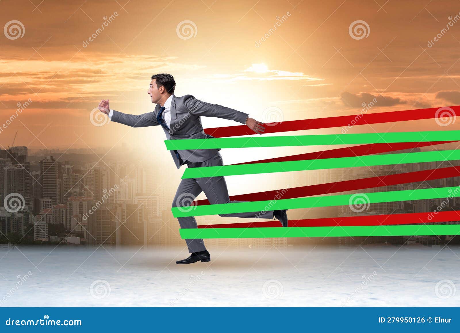 Businessman Being Harnessed and Restricted Stock Photo - Image of ...