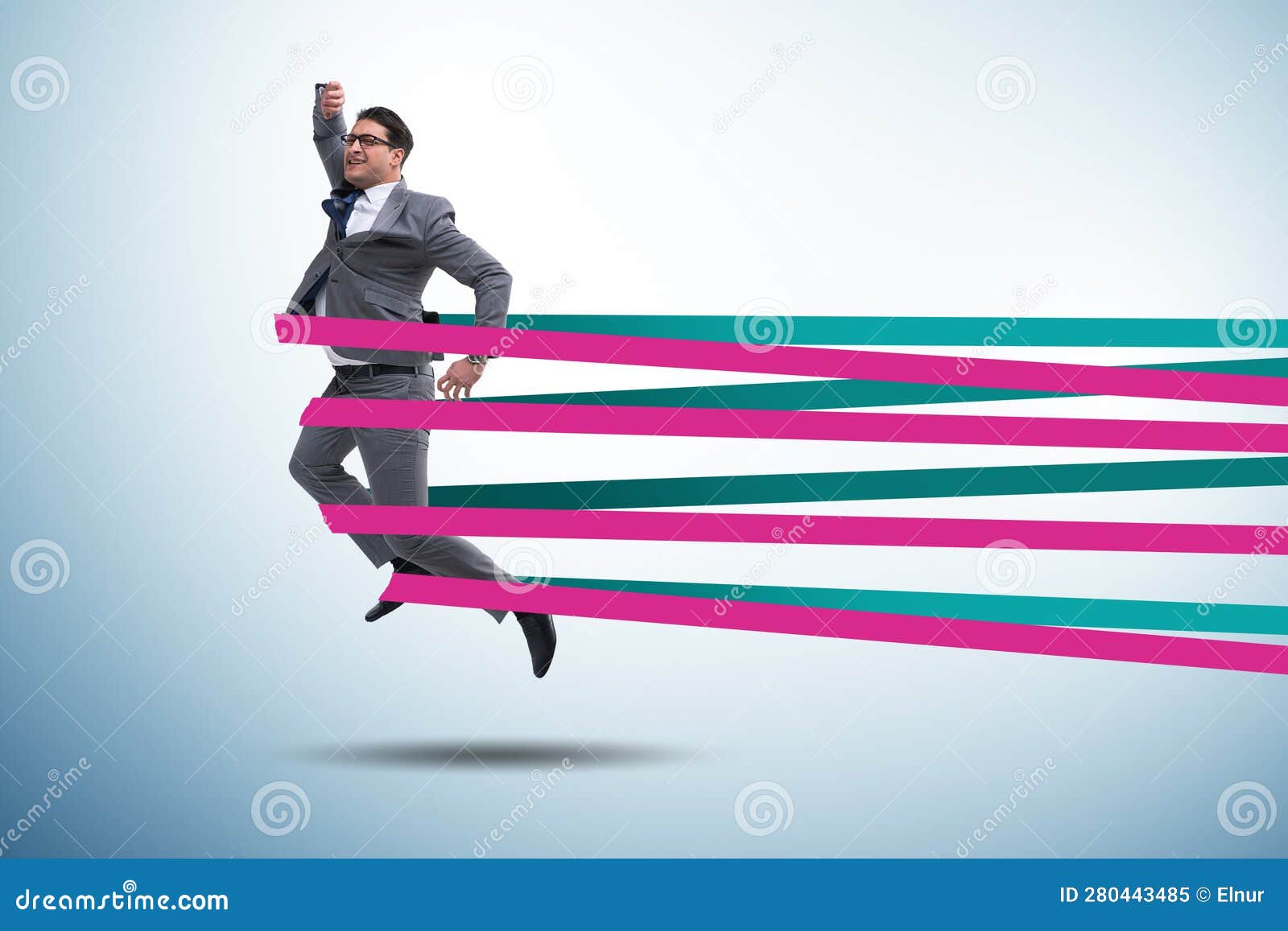 Businessman Being Harnessed and Restricted Stock Image - Image of ...