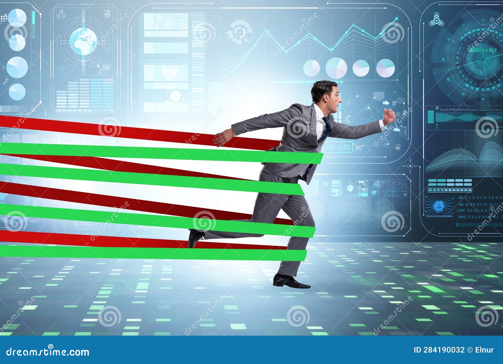 Businessman Being Harnessed and Restricted Stock Photo - Image of ...