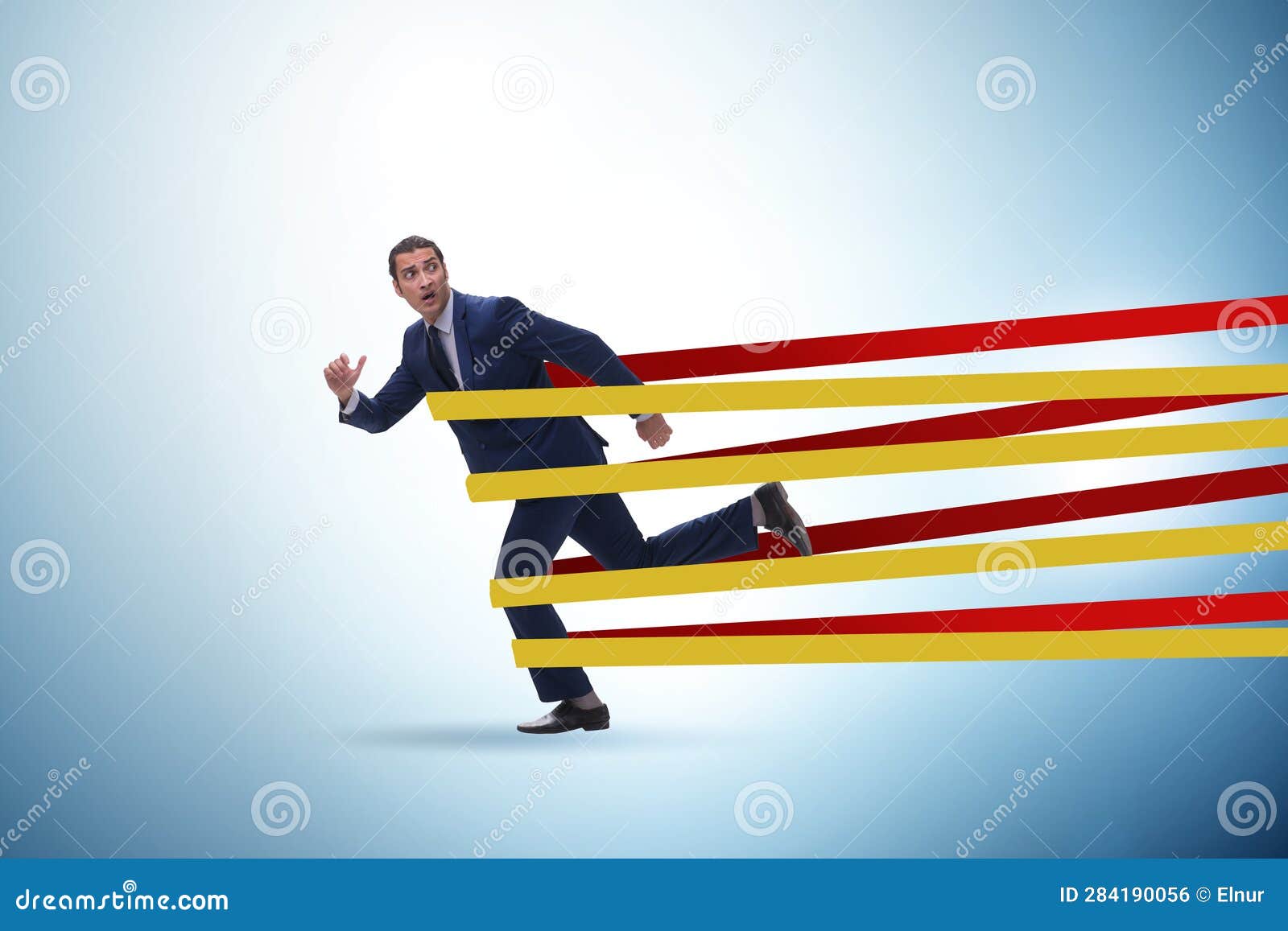 Businessman Being Harnessed and Restricted Stock Photo - Image of ...