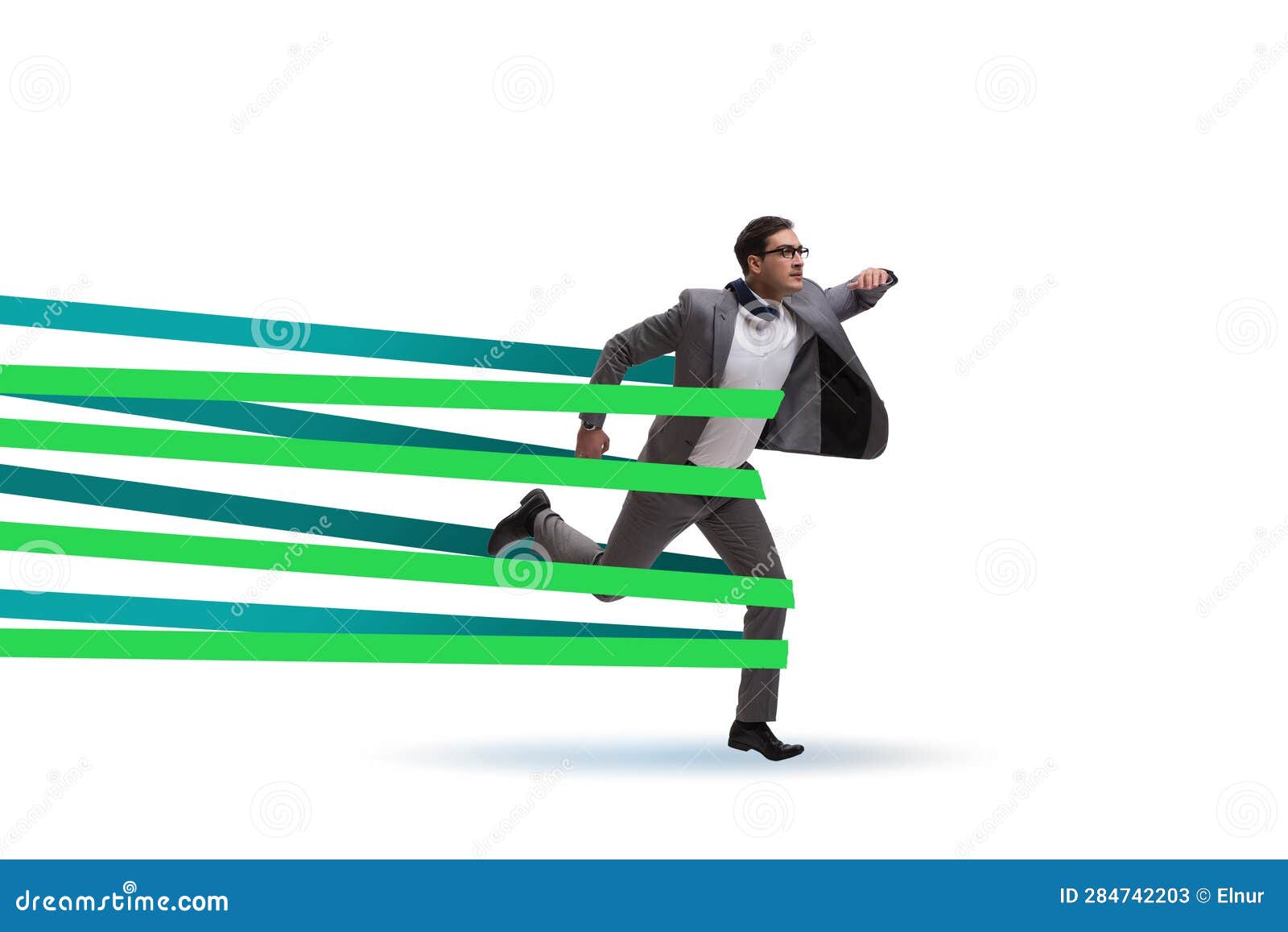 Businessman Being Harnessed and Restricted Stock Image - Image of ...