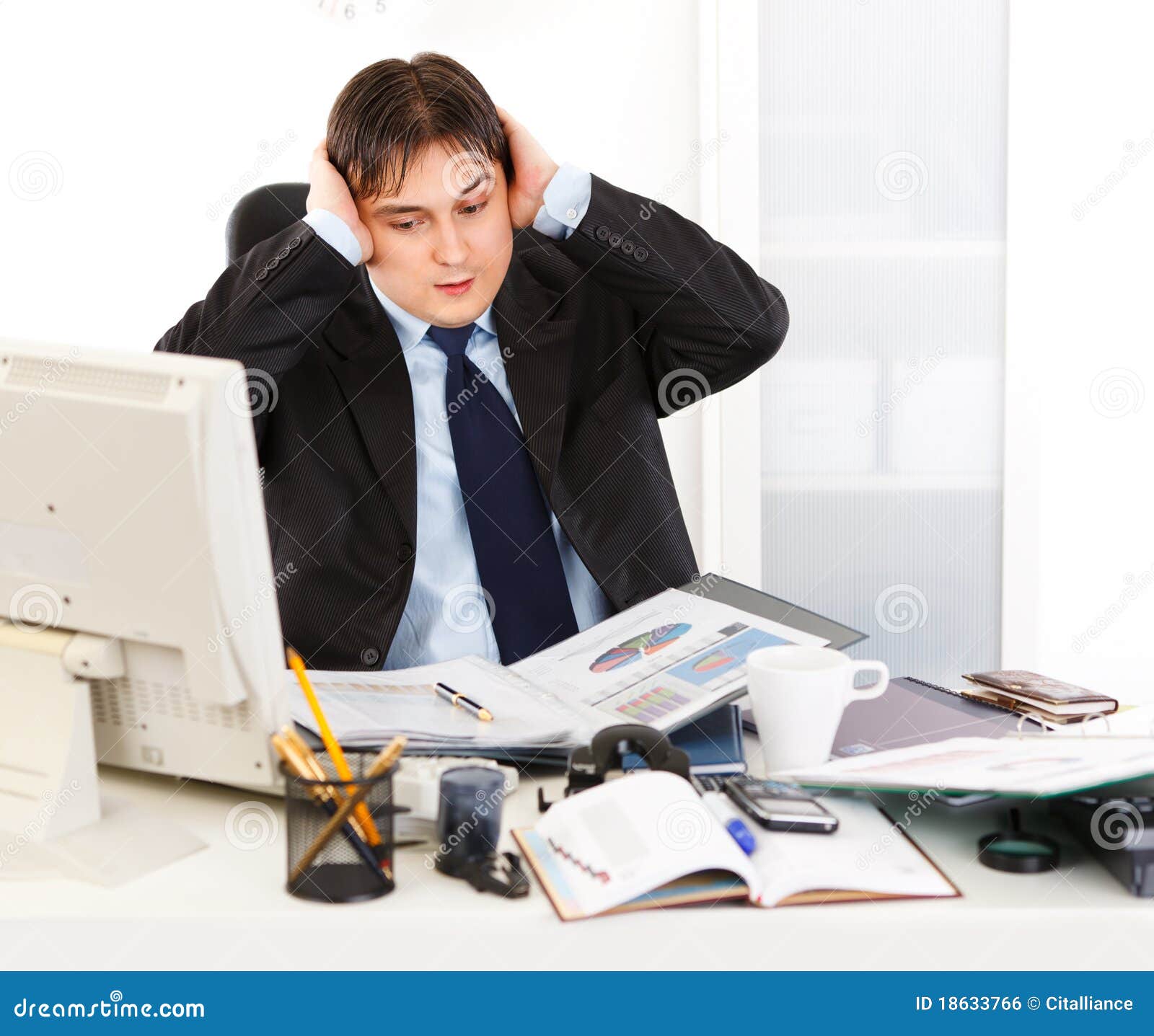 Businessman Being Overloaded with Loads of Work Stock Photo - Image of ...
