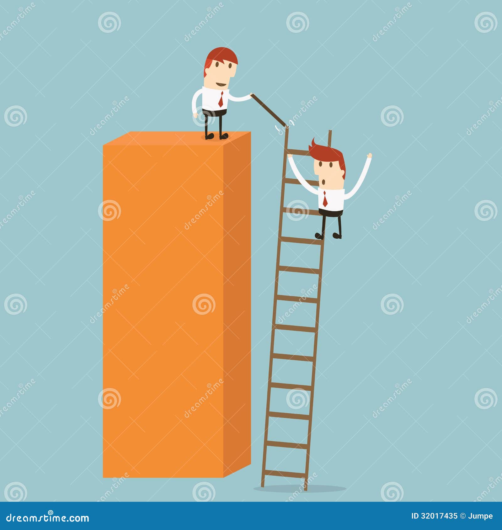 Businessman being pushed stock vector. Illustration of people - 32017435