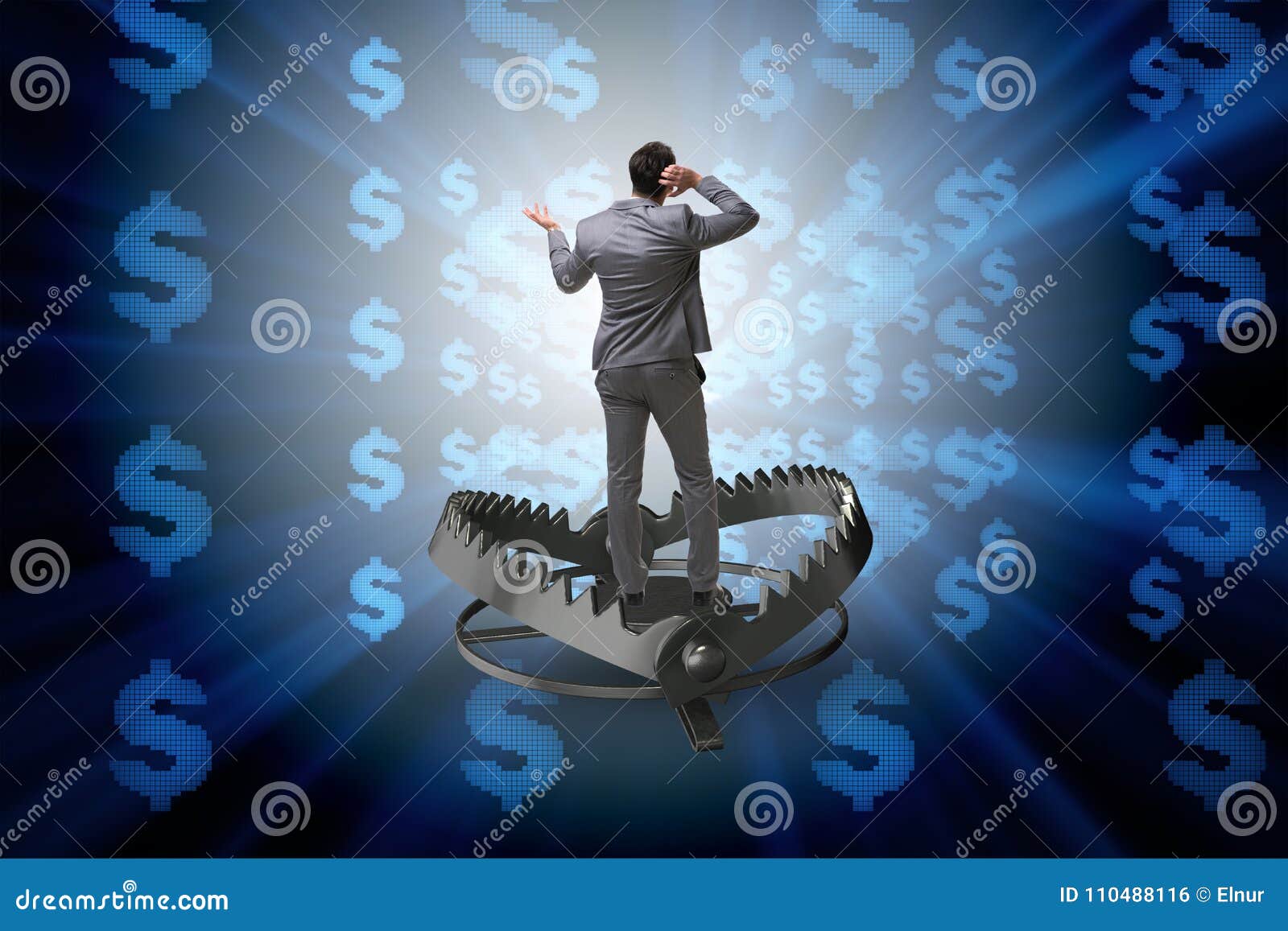 The Businessman Being Trapped by Dollar Stock Photo - Image of finance ...