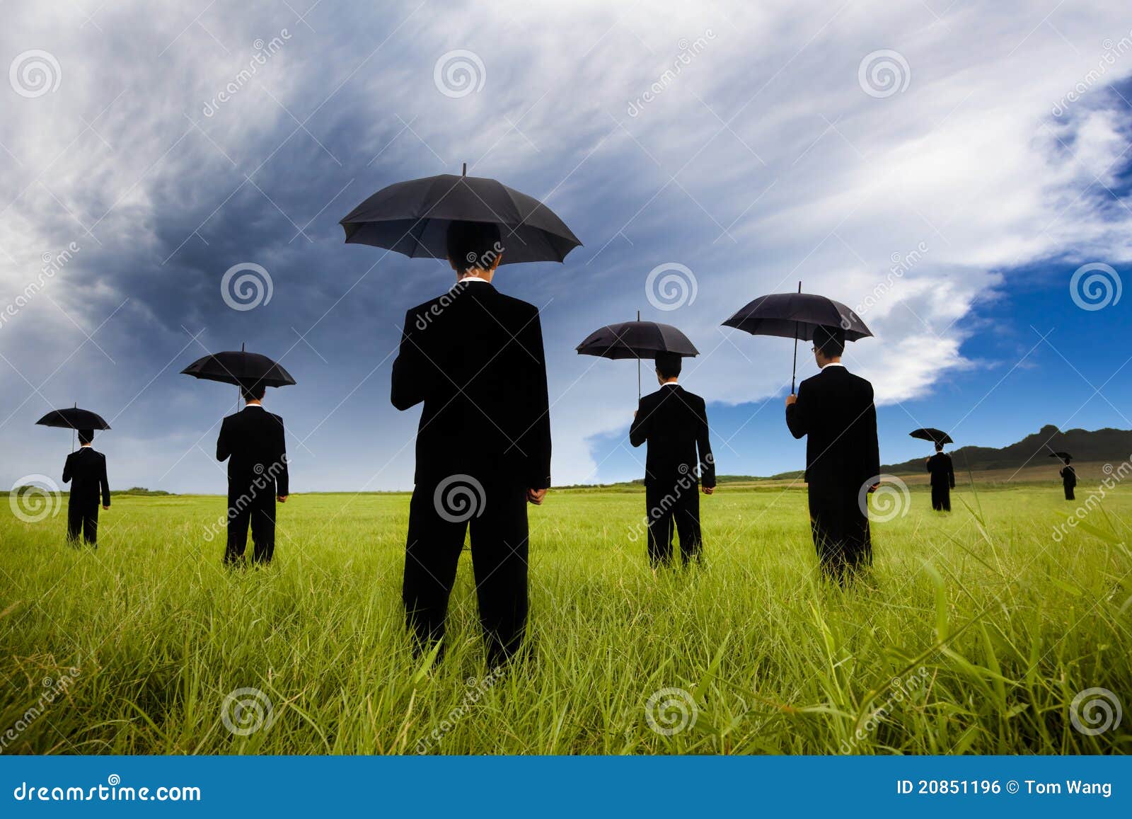 Businessman in Black Suit Watching Storm Comin Stock Photo - Image of ...