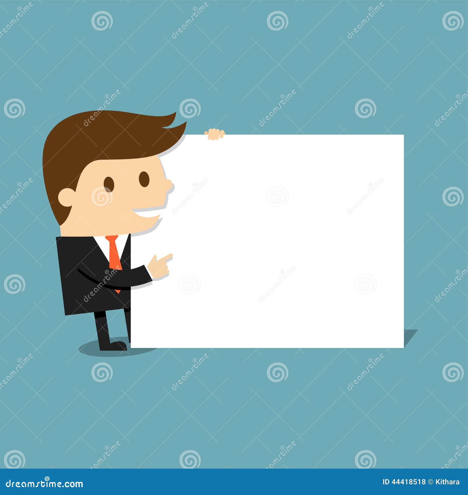 Businessman with Blank Paper Stock Vector - Illustration of concept ... Businessman with Blank Paper Stock Vector - Illustration of concept ...