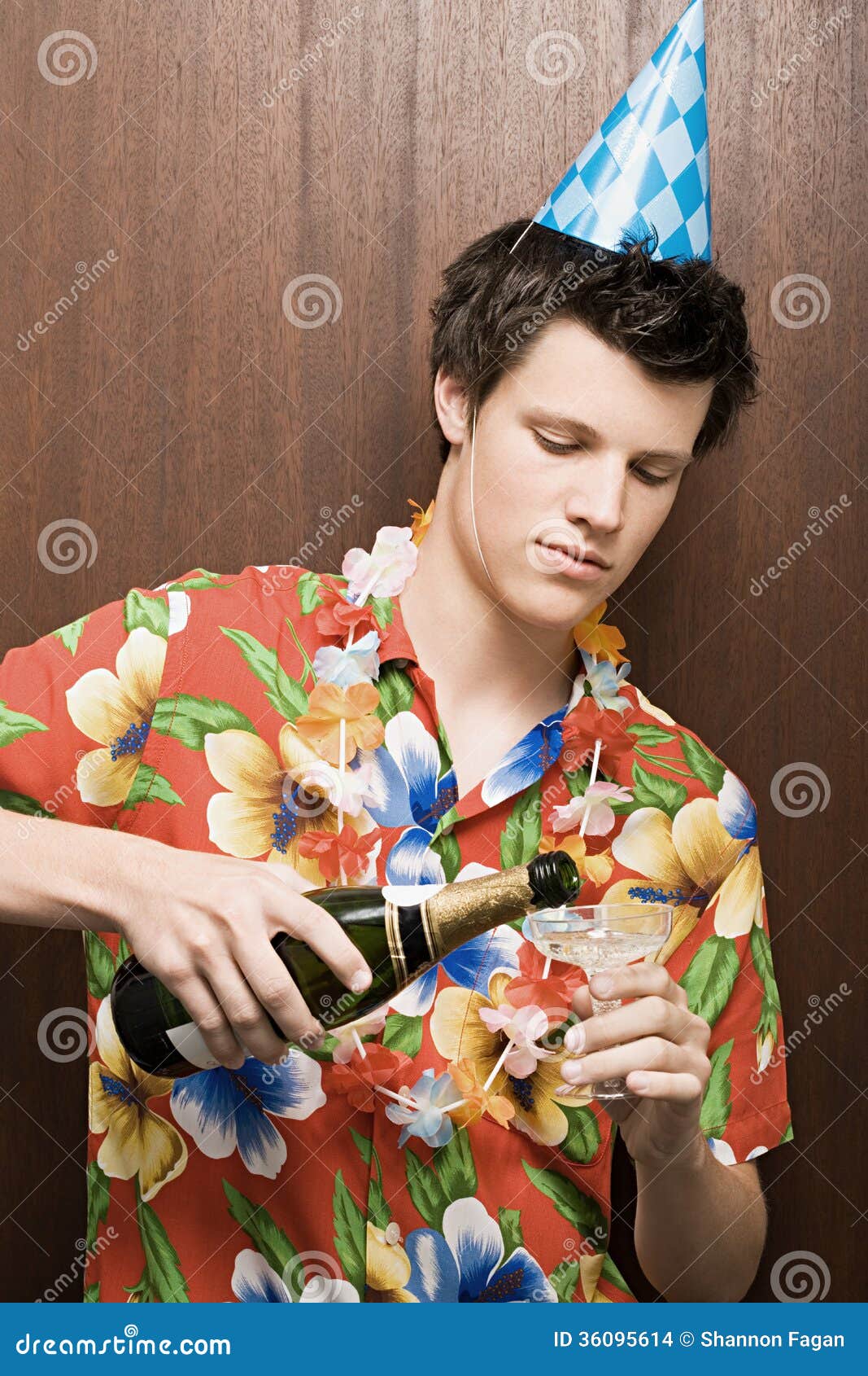 Businessman Blowing Party Horn Blower Stock Photo - Image of ...