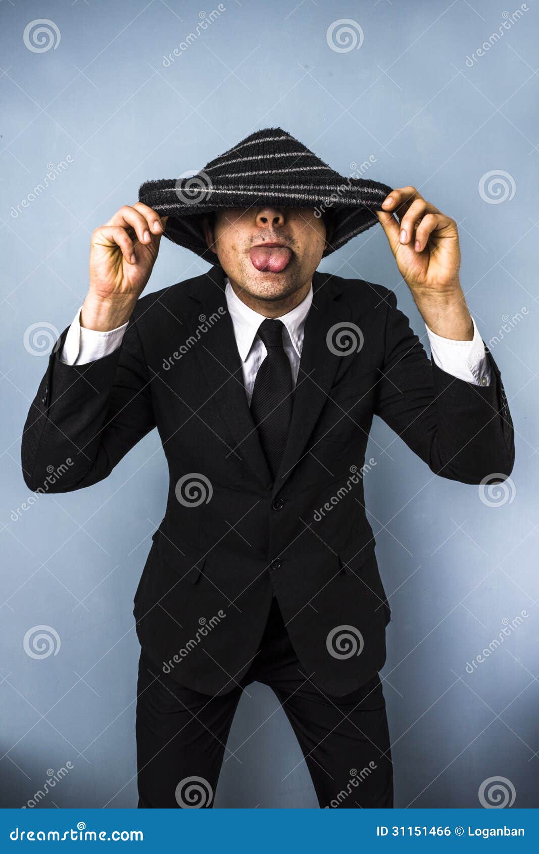 Businessman Blowing Raspberry Stock Photo - Image of laughing, silly ...