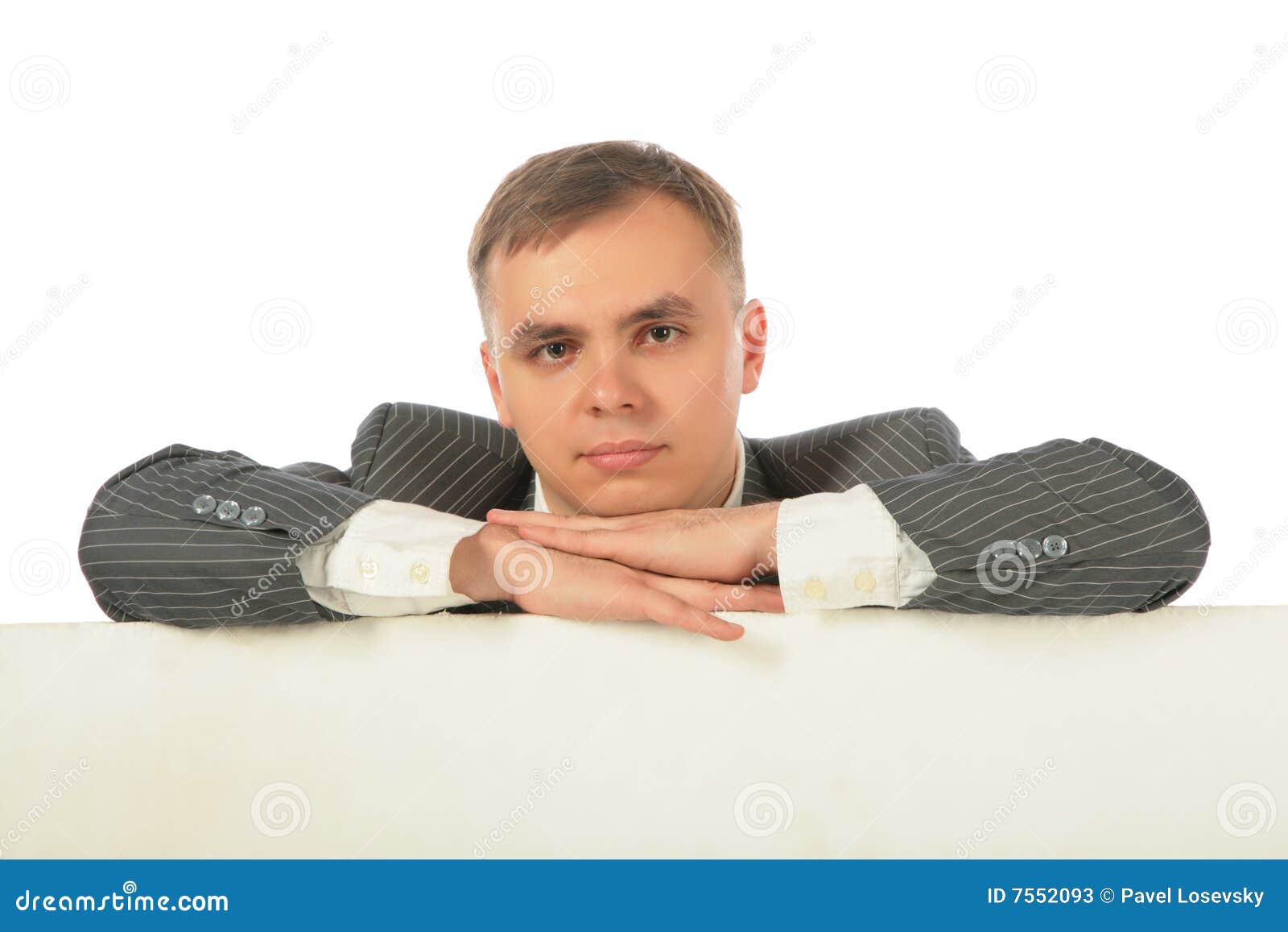 Businessman with board stock image. Image of adult, caucasian - 7552093