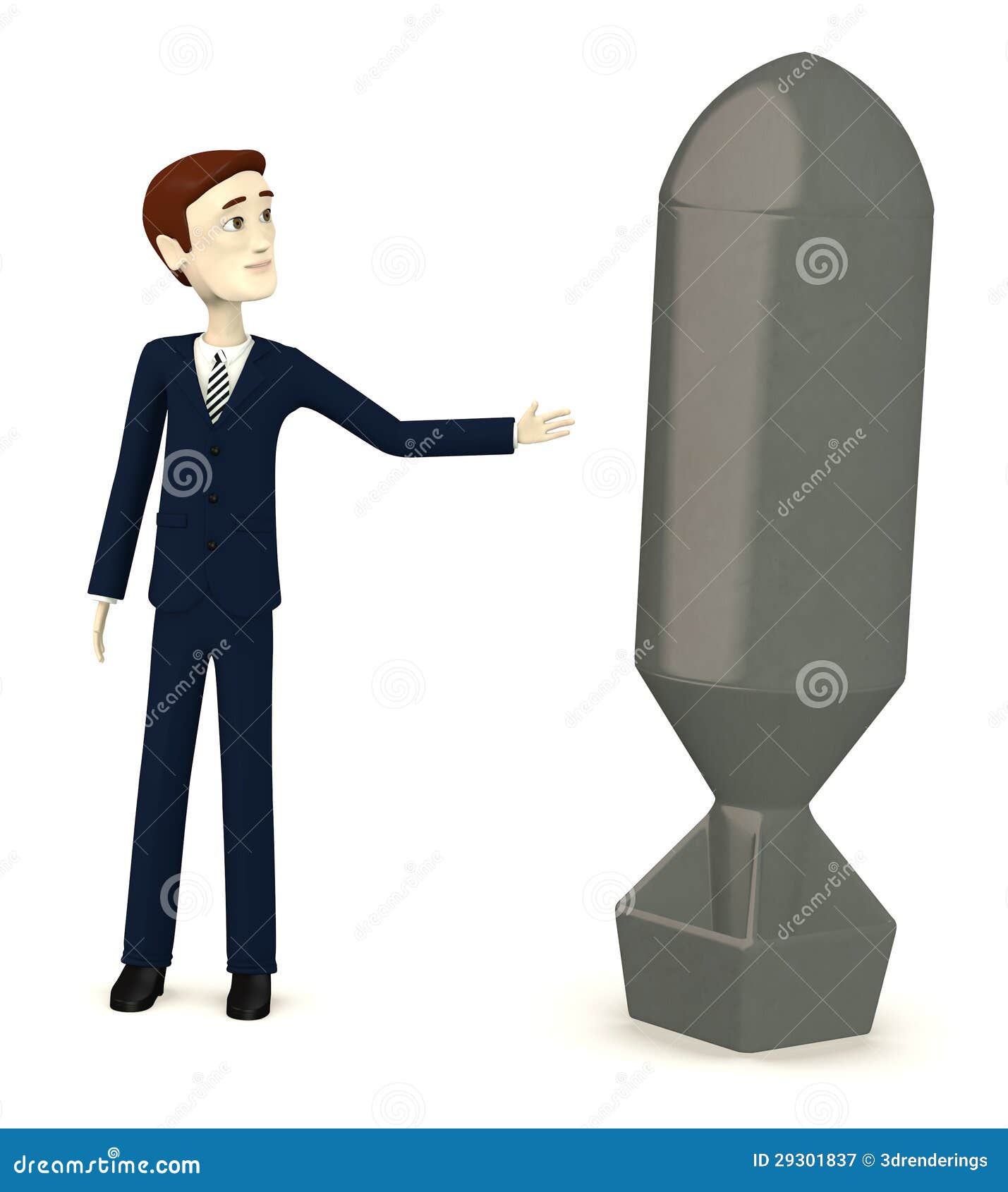 Businessman with bomb stock illustration. Illustration of hold - 29301837