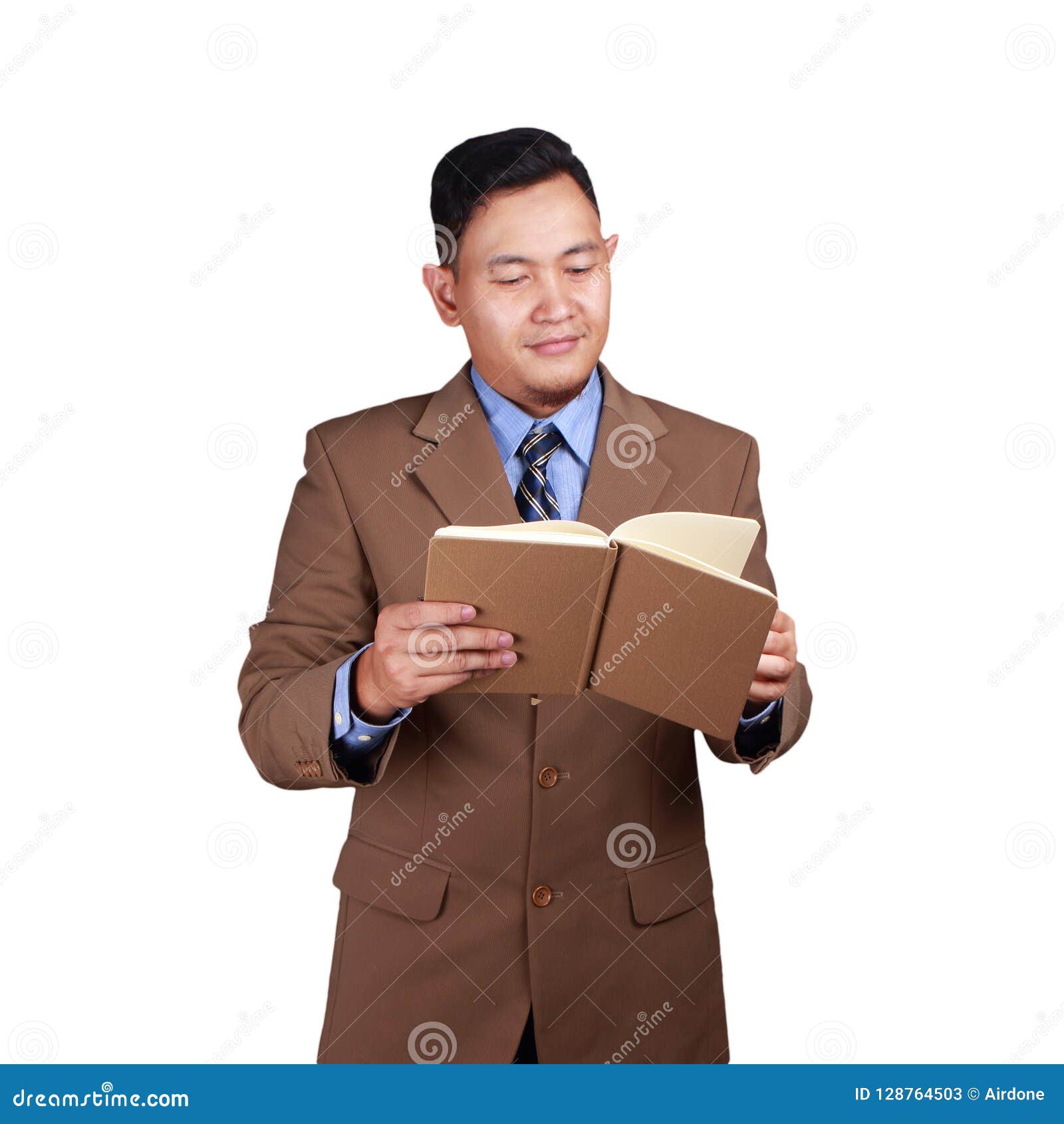 Businessman and Book Source of Knowledge Stock Image - Image of ...