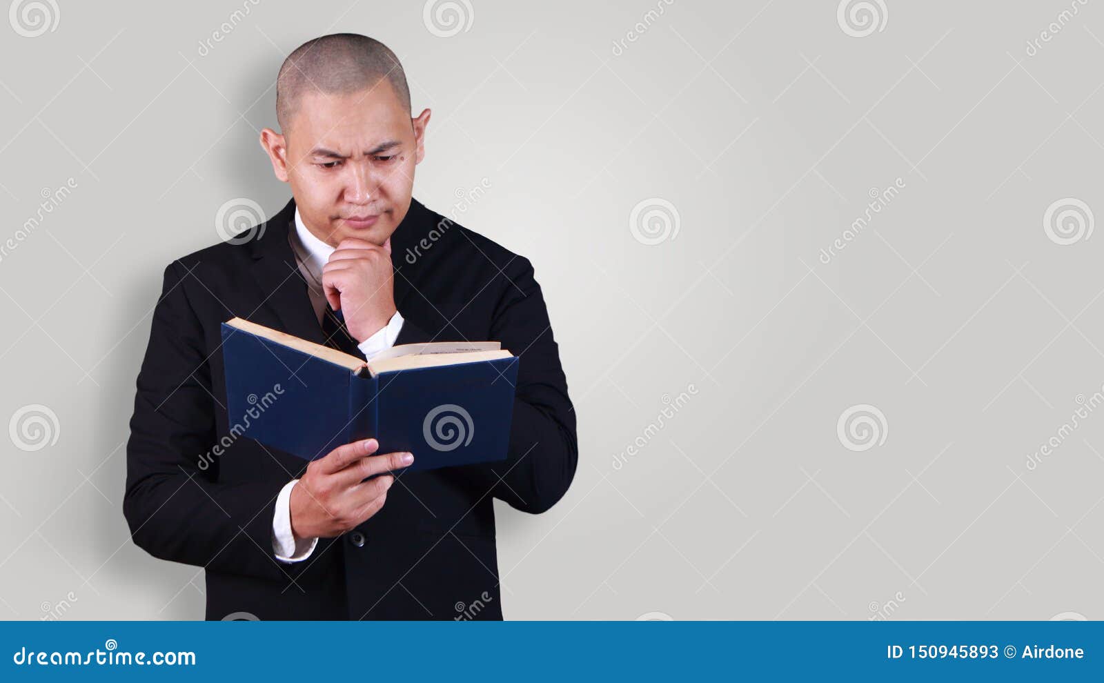 Businessman and Book Source of Knowledge Stock Image - Image of ...