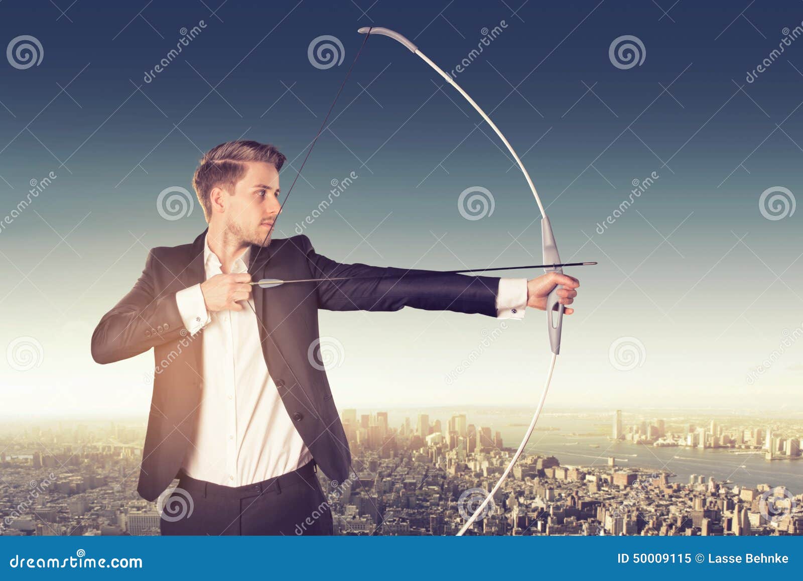 Businessman with bow stock image. Image of high, assert - 50009115