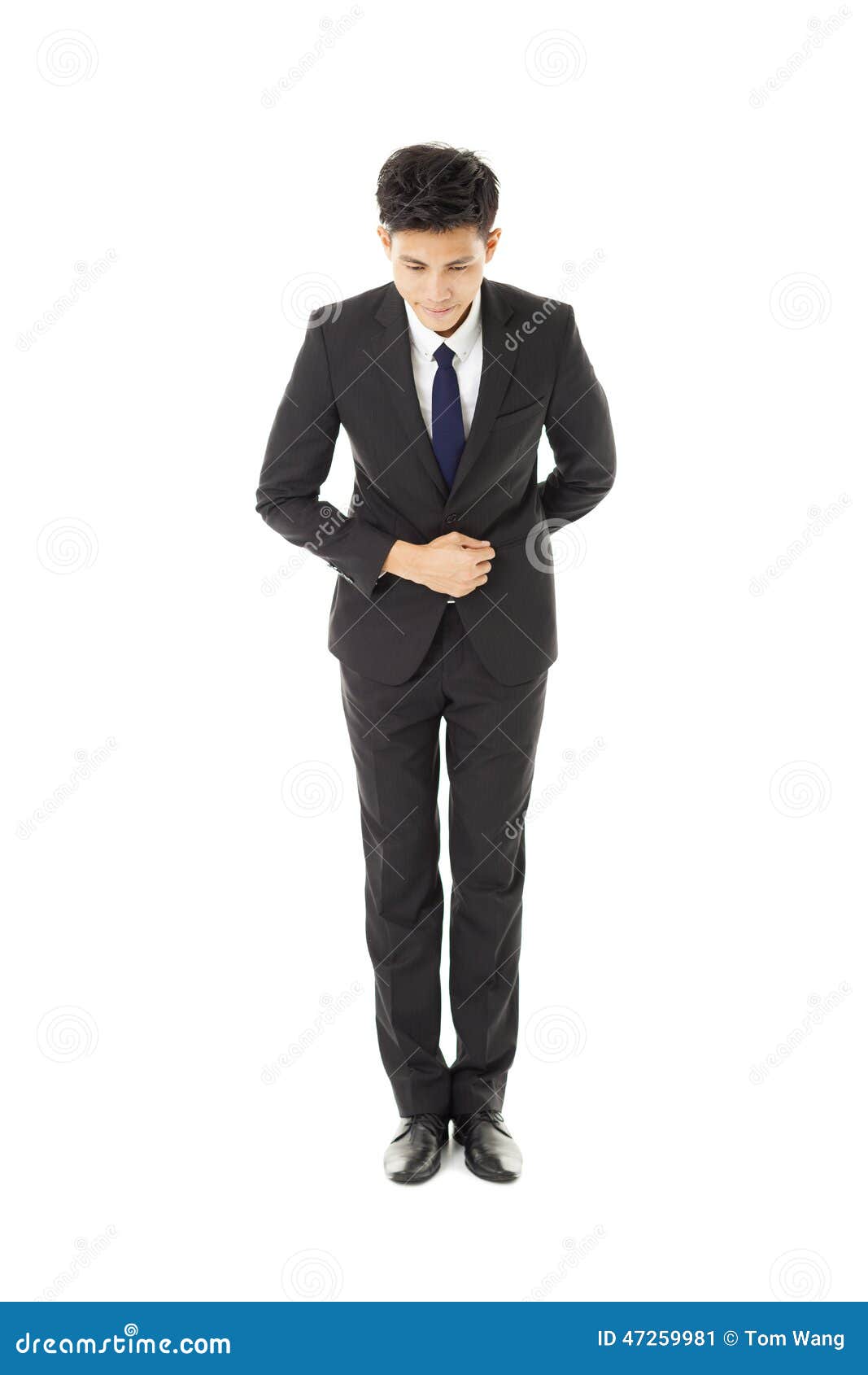 Businessman with Bow and Kindly Gesture Stock Image - Image of portrait ...