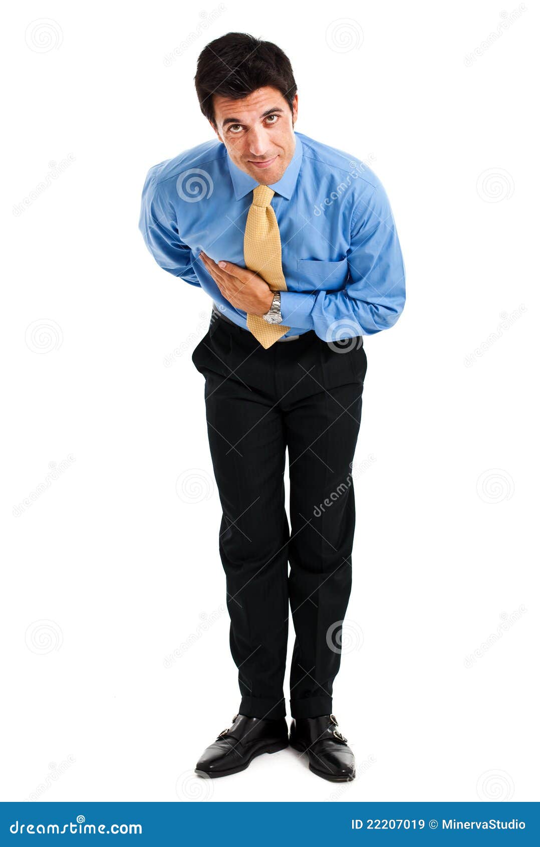 Businessman bowing stock image. Image of manager, welcoming - 22207019