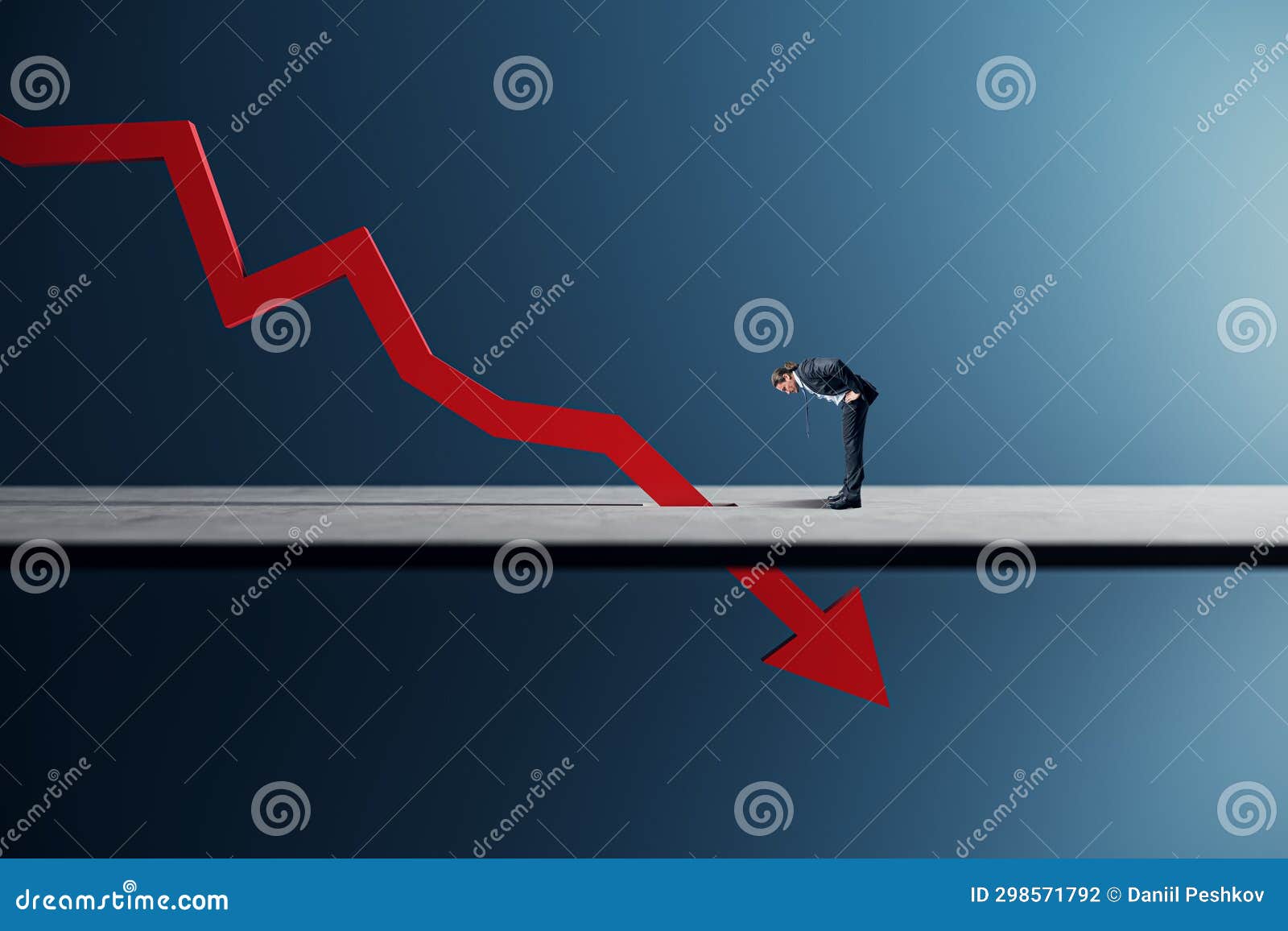 Businessman Bowing Toward Camera Royalty-Free Stock Image ...