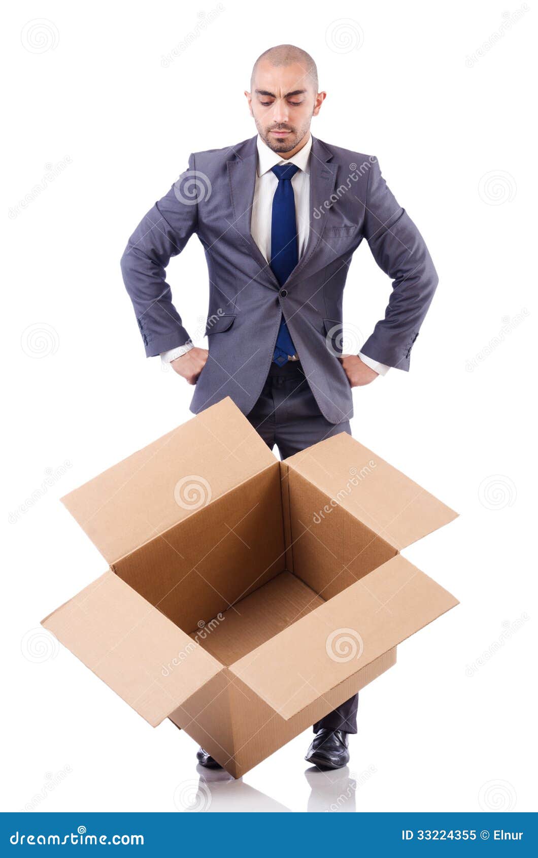 Businessman with box stock image. Image of holding, boxes - 33224355
