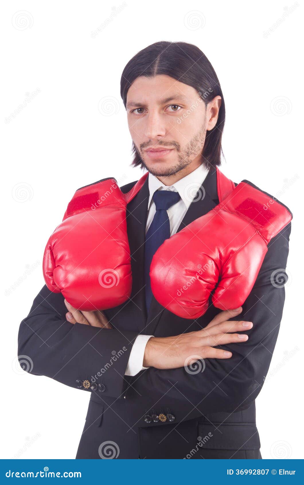 Businessman with Boxing Gloves Stock Image - Image of competition ...