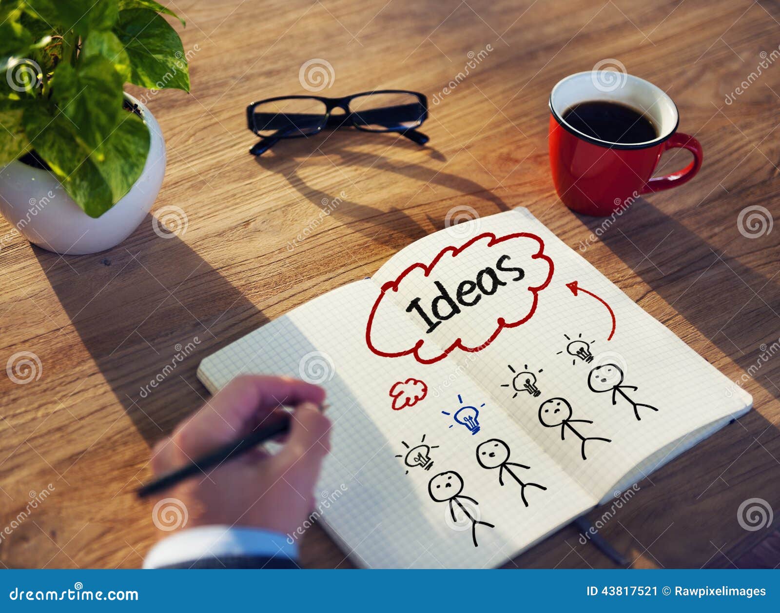Businessman Brainstorming about Ideas Concepts Stock Image - Image of ...