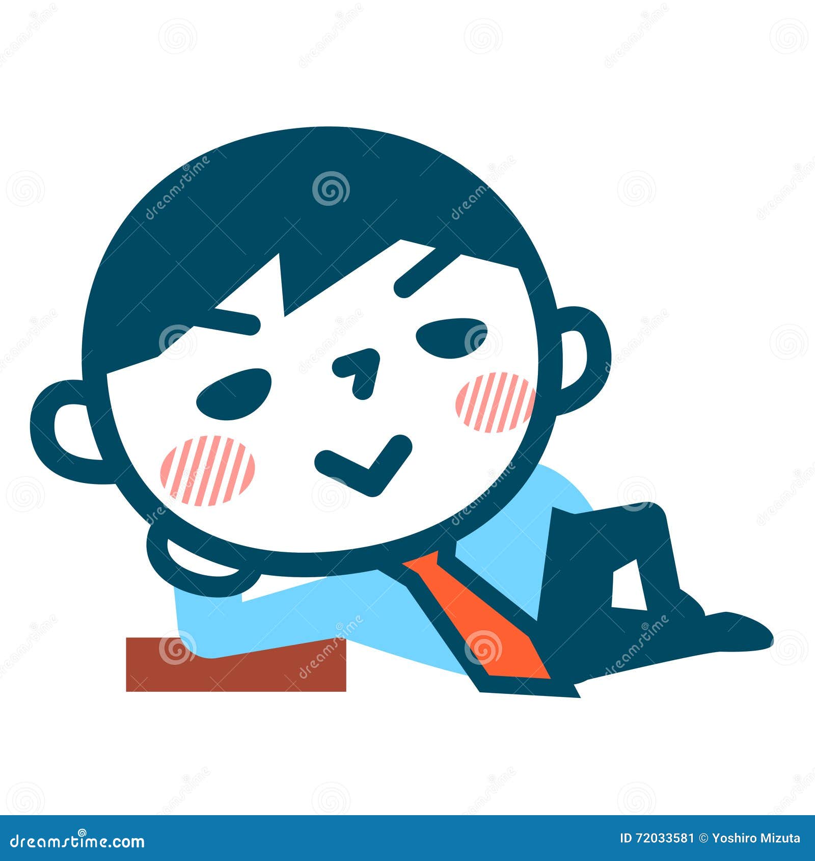 Businessman during a break stock vector. Illustration of pointing ...