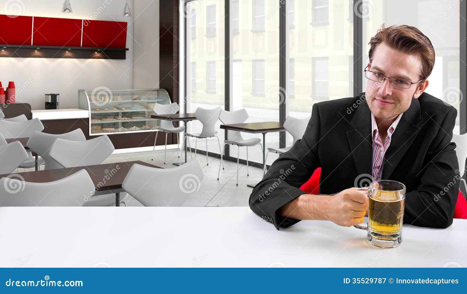 Businessman on Break stock image. Image of beer, corporate - 35529787