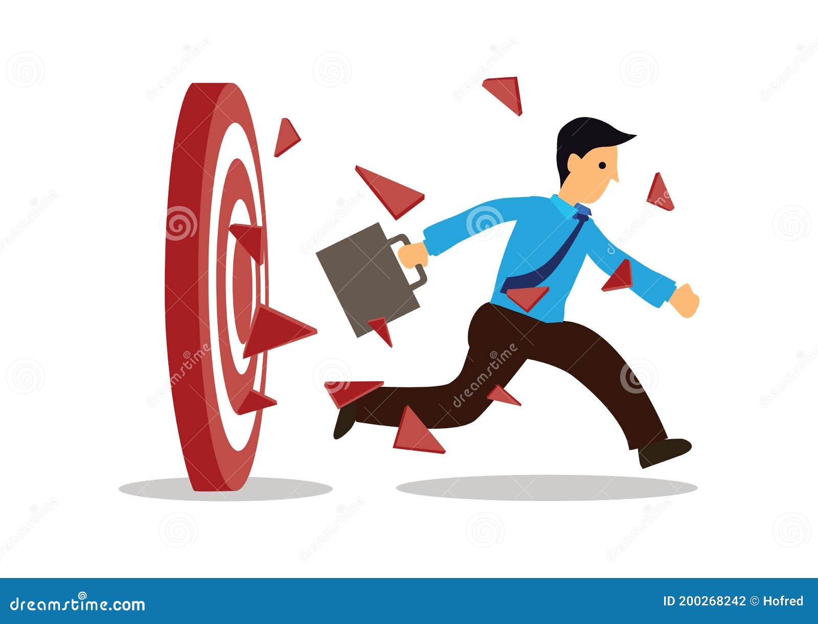 Breakthrough To Goal And Business Challenge Concept. Website Landing ...