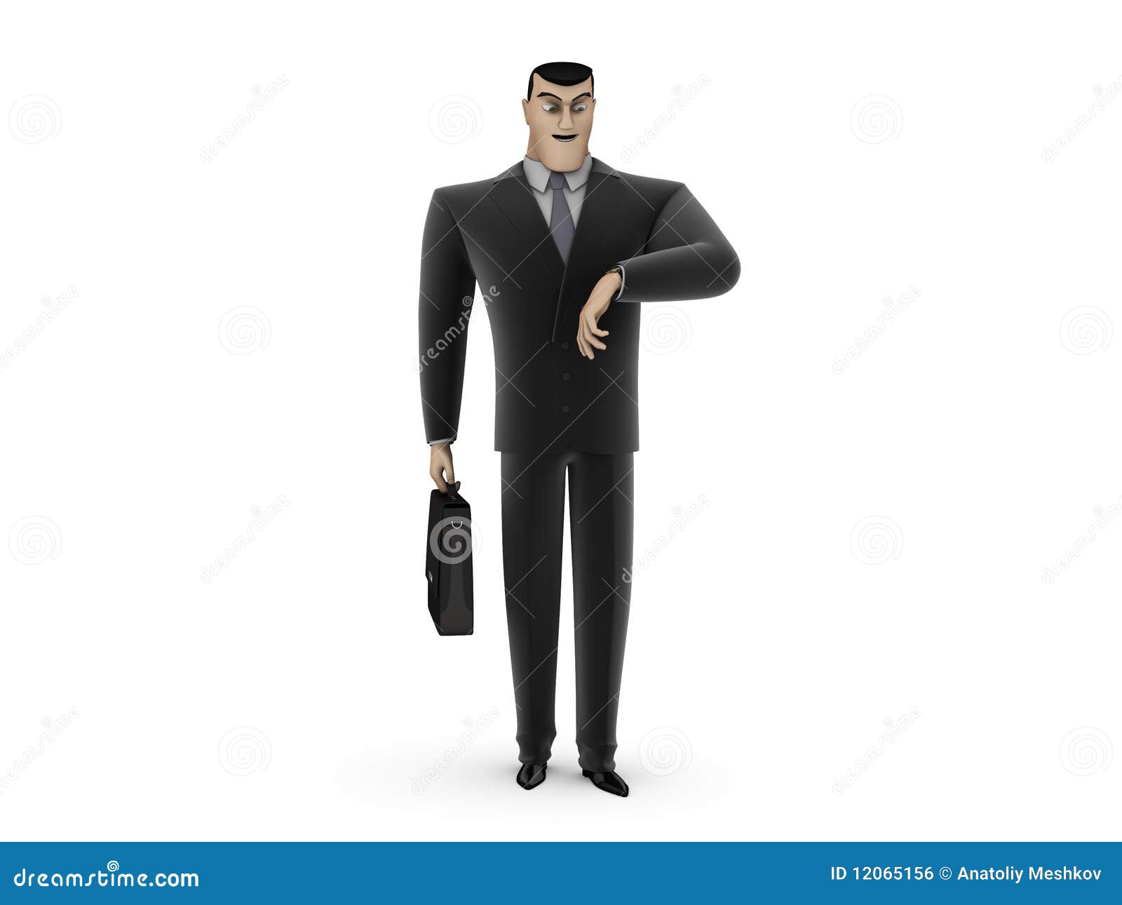 Businessman with briefcase stock illustration. Illustration of fashion ...
