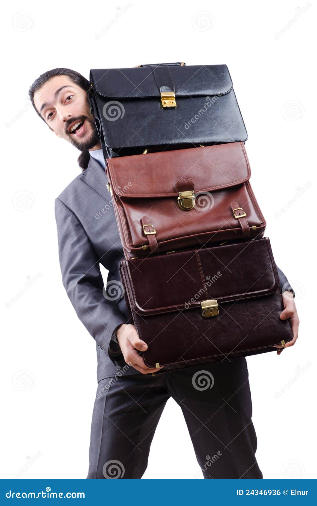Businessman with briefcase stock photo. Image of entrepreneur - 24346936