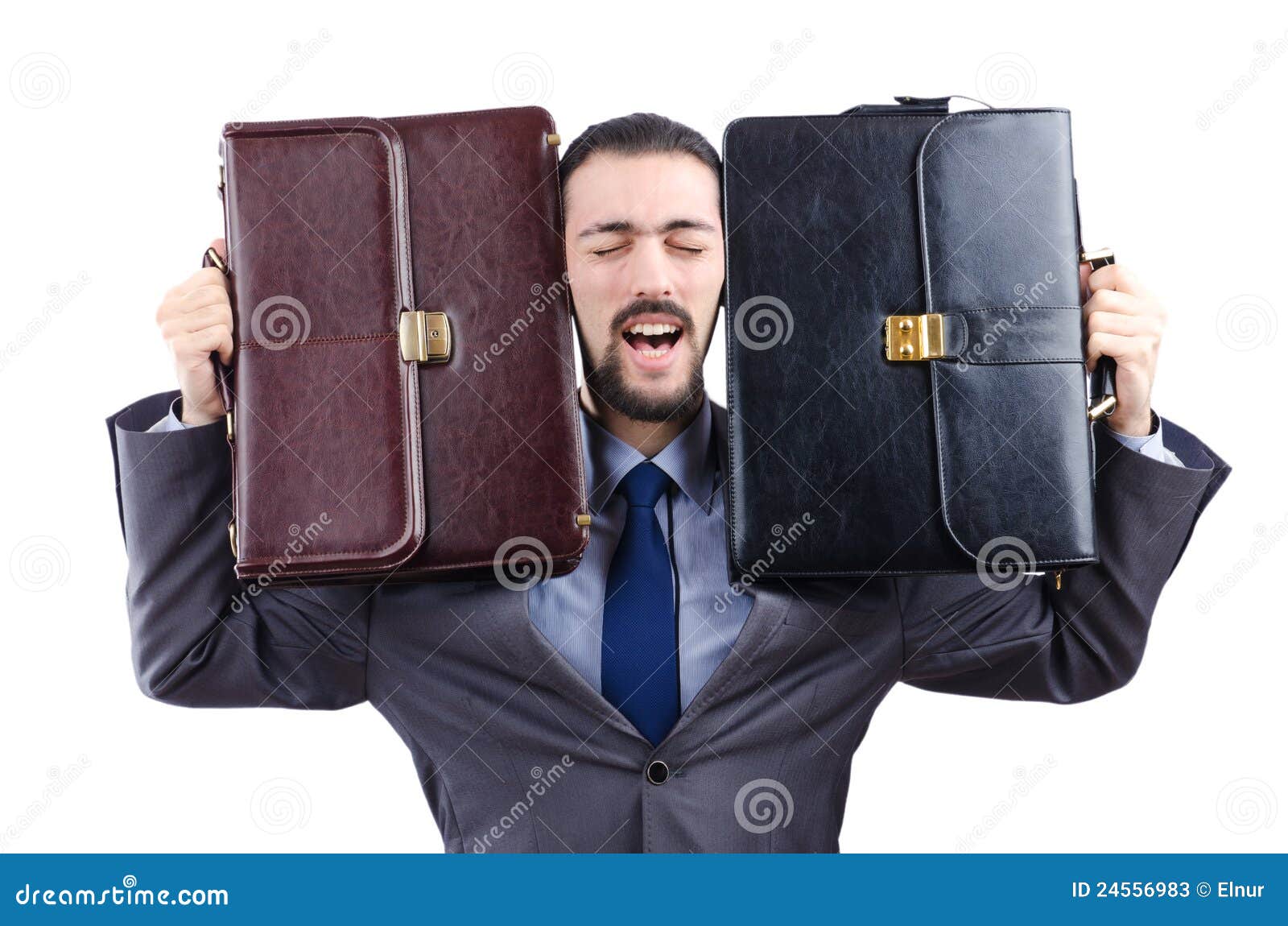 Businessman with briefcase stock image. Image of corporate - 24556983