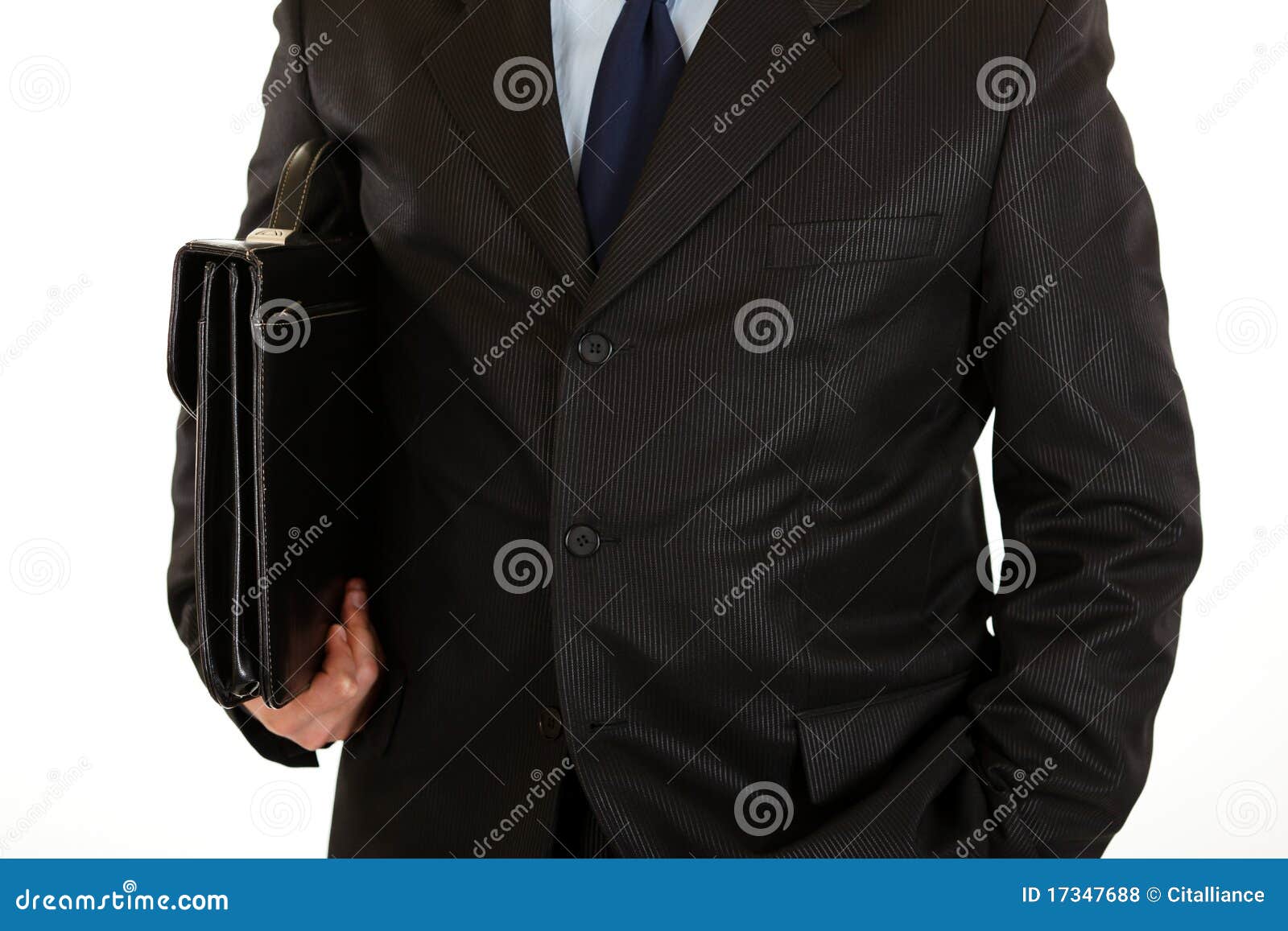 Businessman with Briefcase in Hand. Close-up. Stock Photo - Image of ...